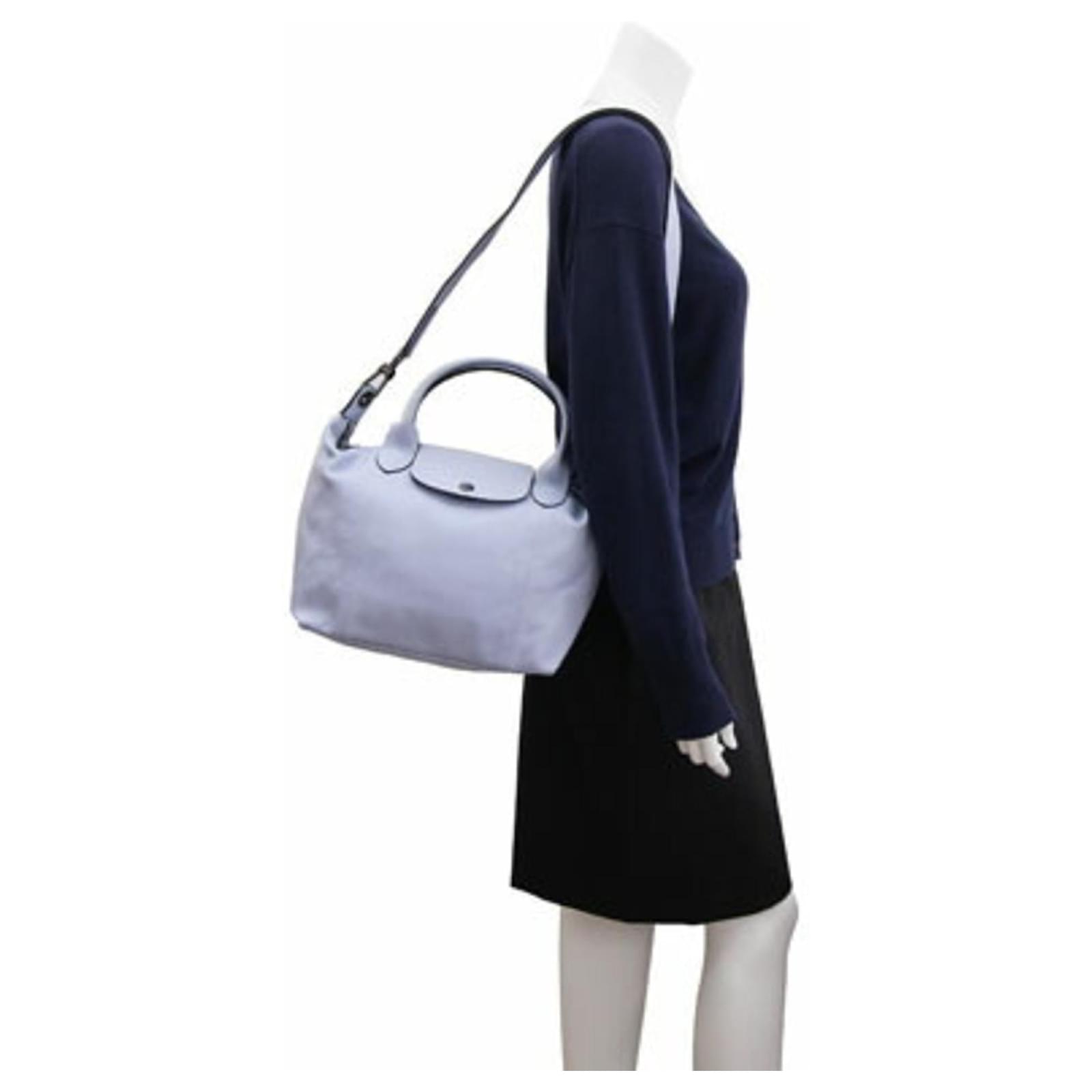 Longchamp Le Pliage Light blue Leather ref.845886 - Joli Closet