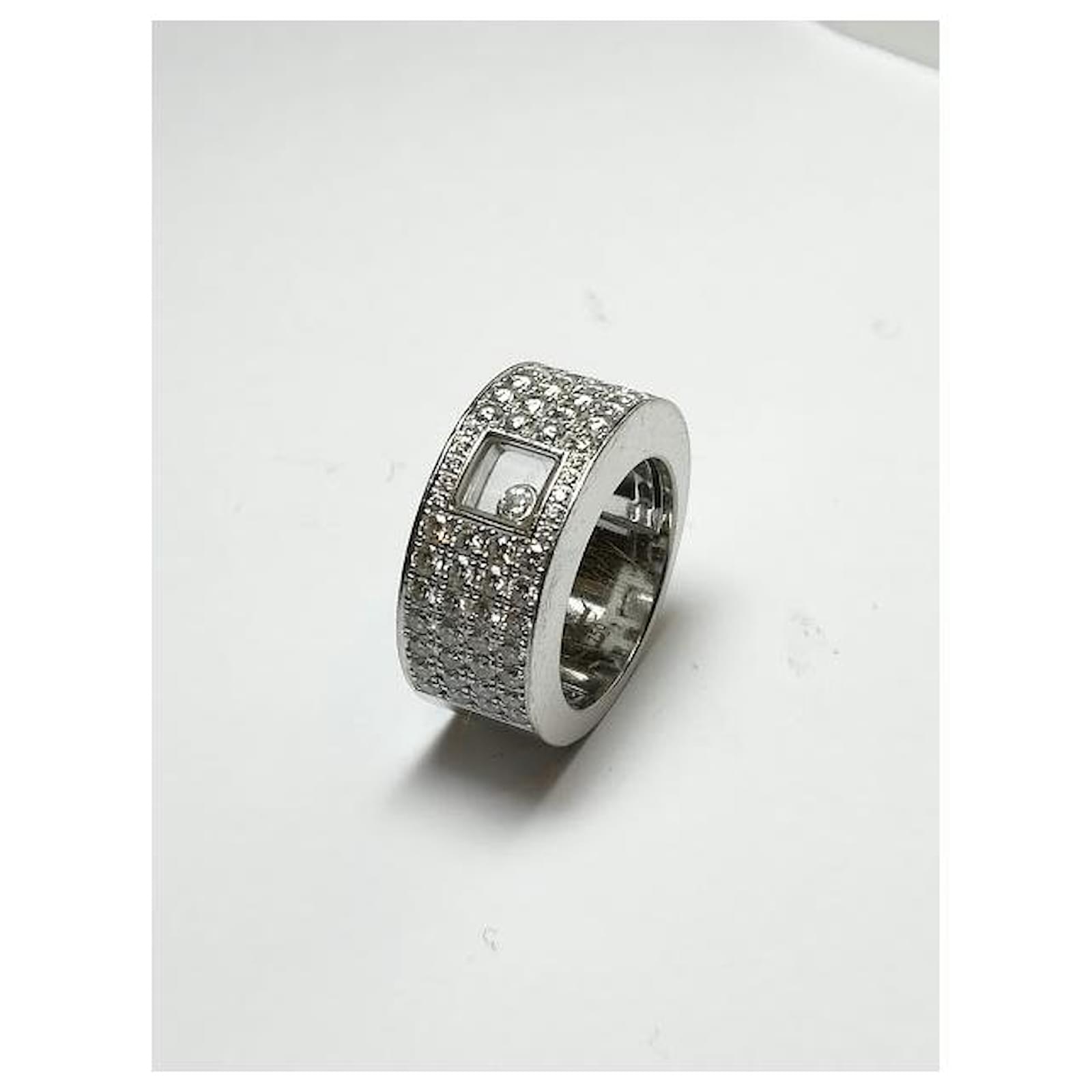 Bague Chopard Happy Diamonds Or blanc Blanc ref.846634 - Joli Closet