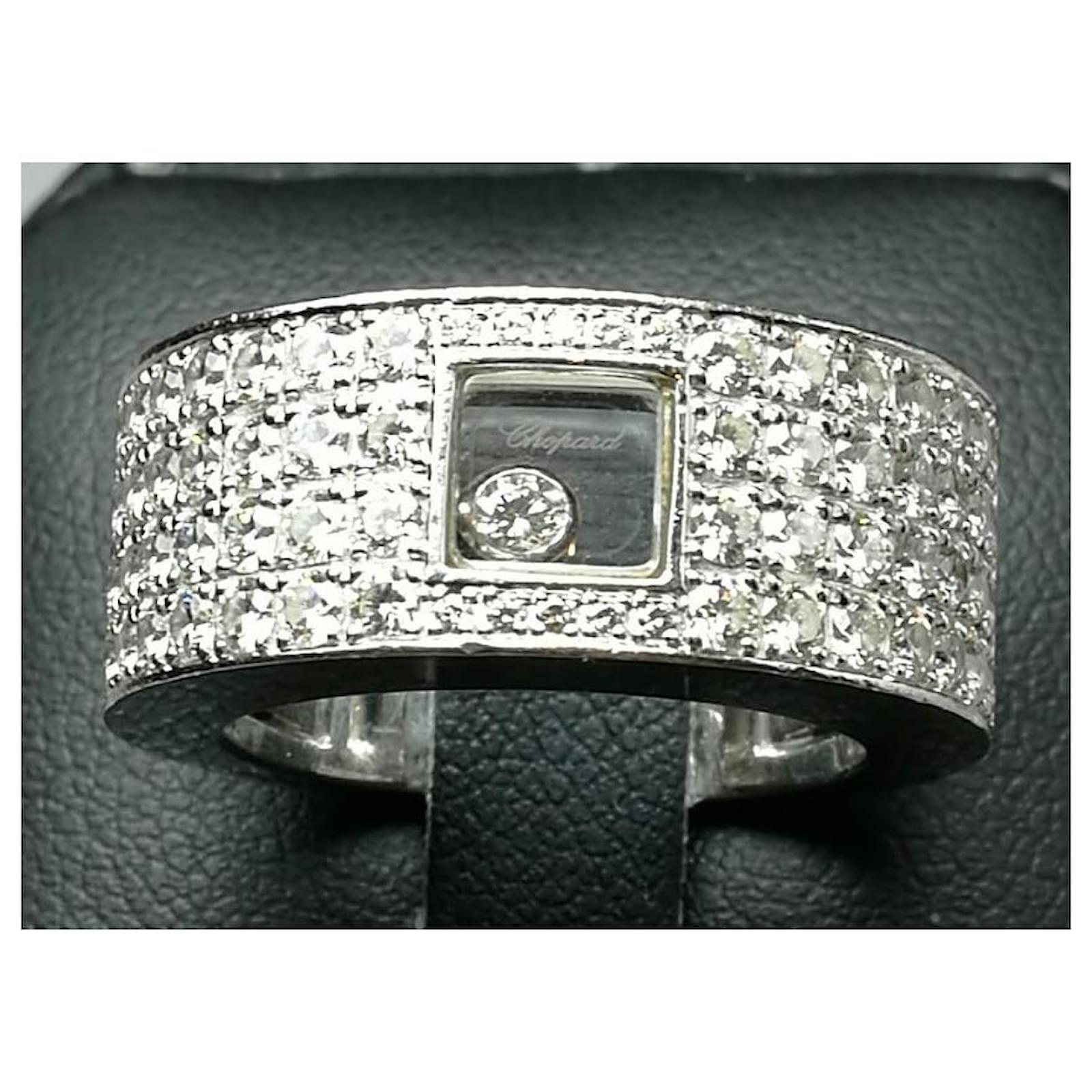 Bague Chopard Happy Diamonds Or blanc Blanc ref.846634 - Joli Closet