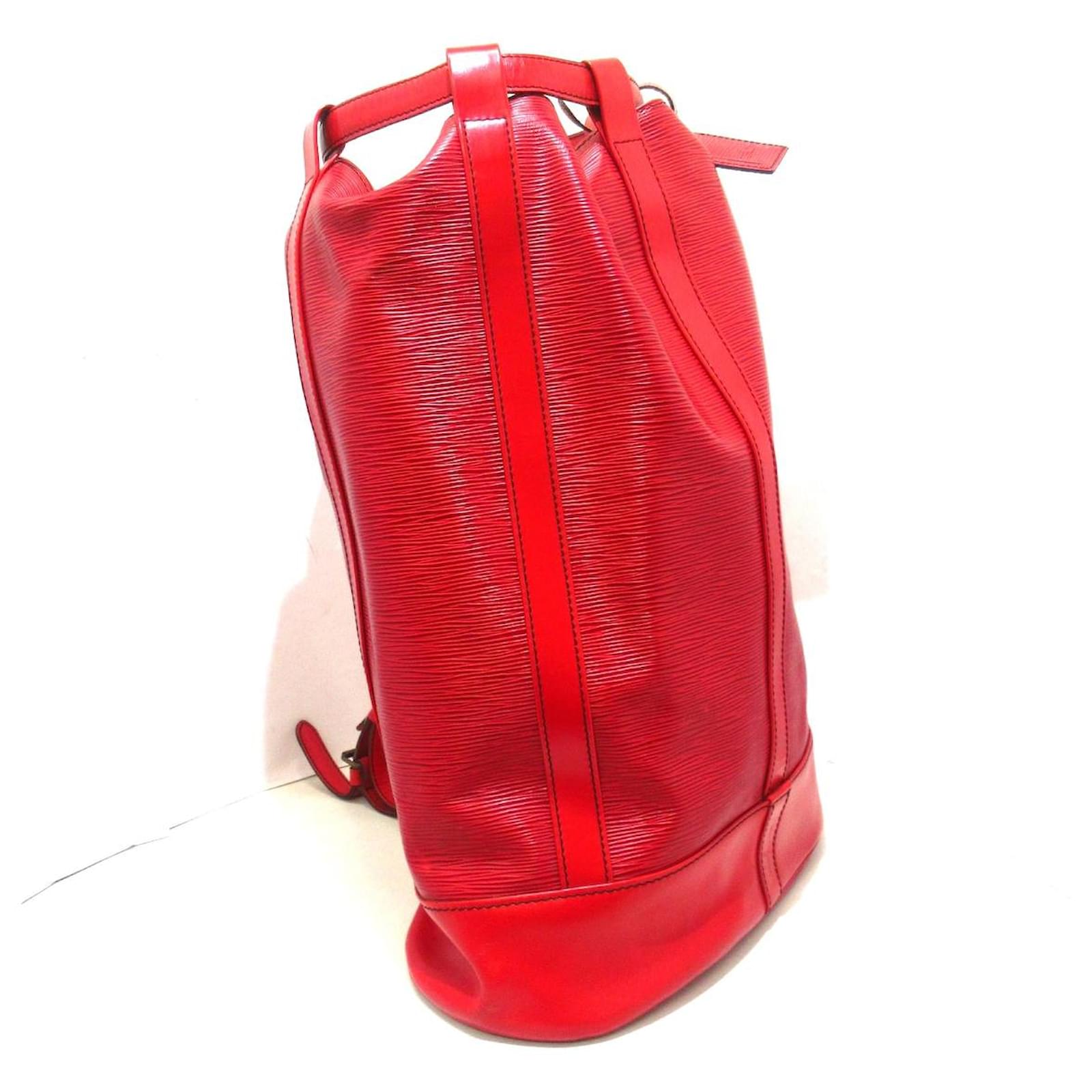 Louis Vuitton Randonnée Red Leather ref.848174 - Joli Closet