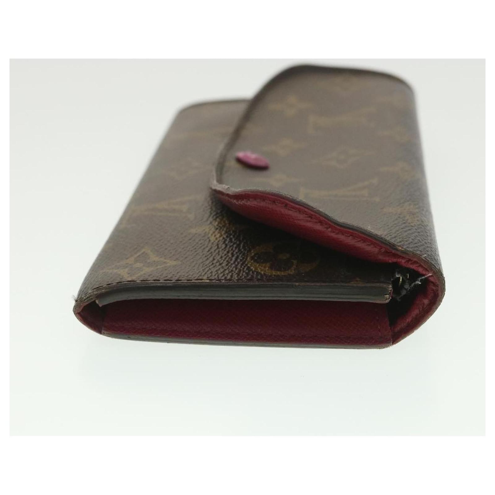 LOUIS VUITTON Porte Feuille Emily Long Wallet Rose valerine M61289 LV ...