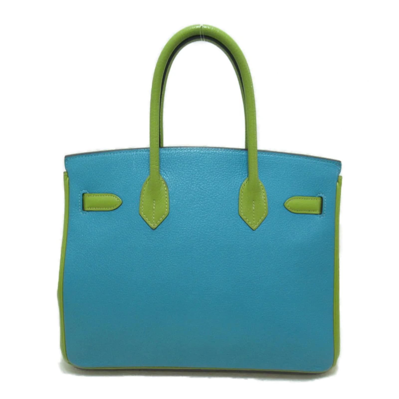 Hermès Chevre Birkin 30 tricolor Multiple colors Leather Lambskin ref ...