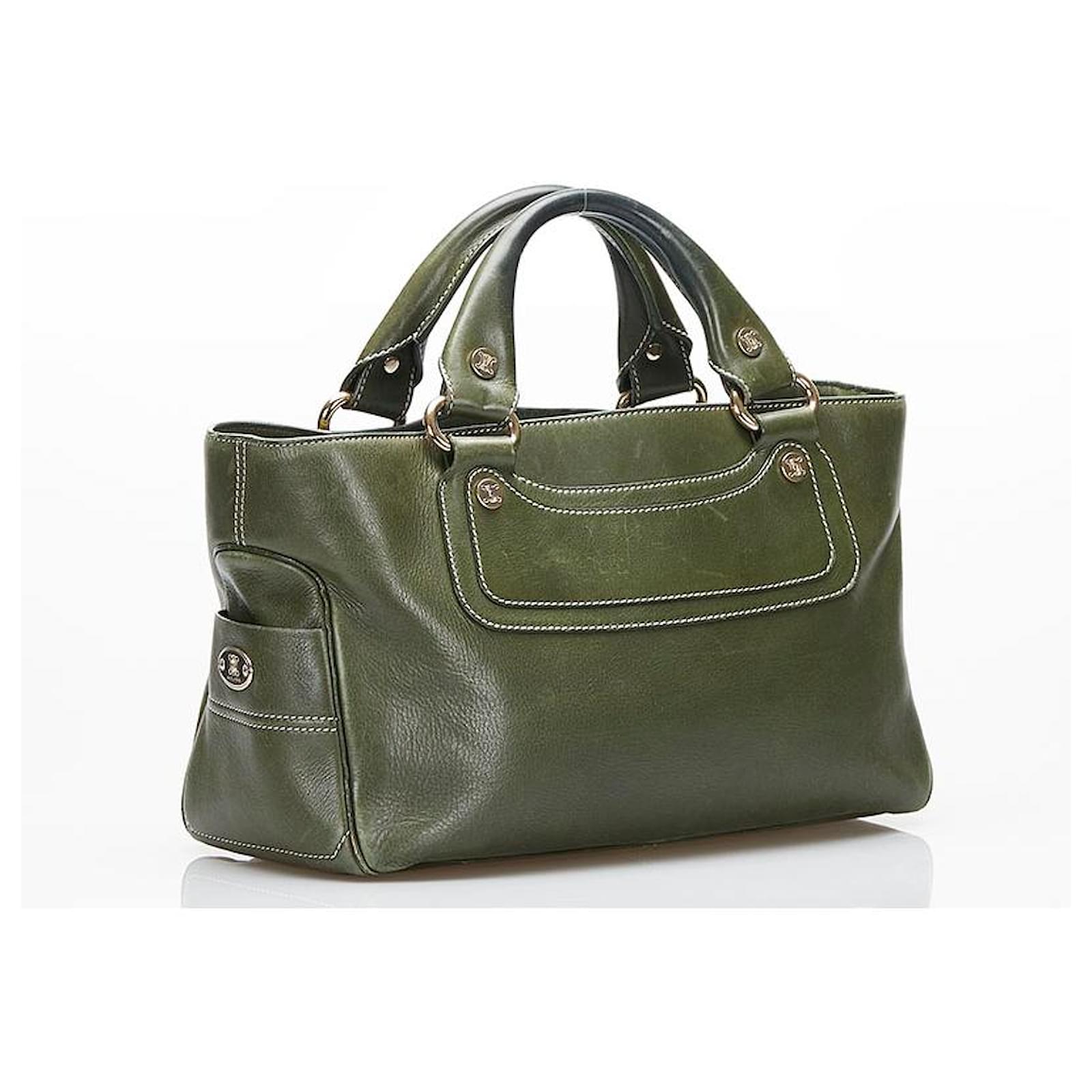 Céline Celine Boogie Green Leather ref.850566 - Joli Closet