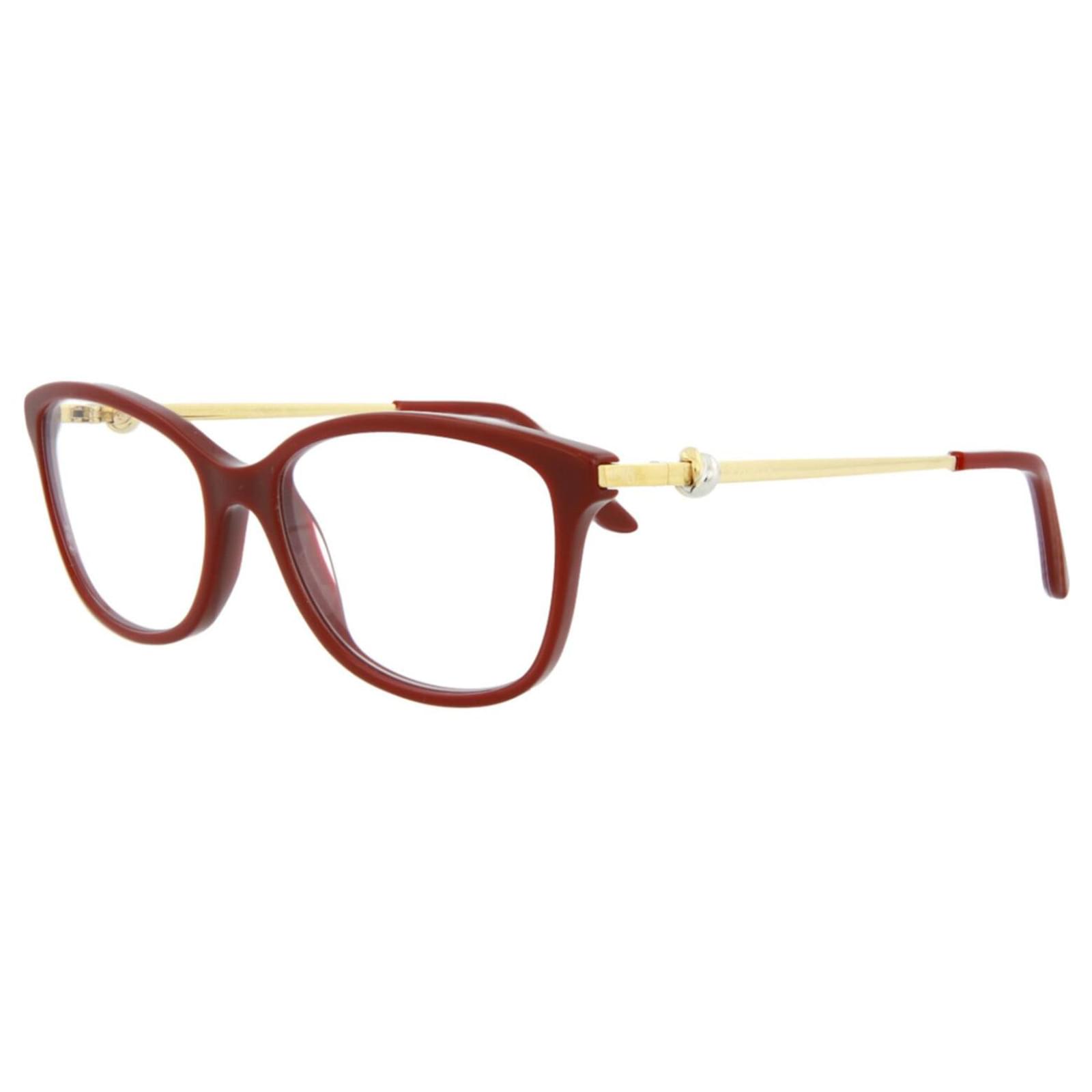 Cartier Cat Eye-Frame Acetate Optical Frames Red Cellulose fibre ref ...