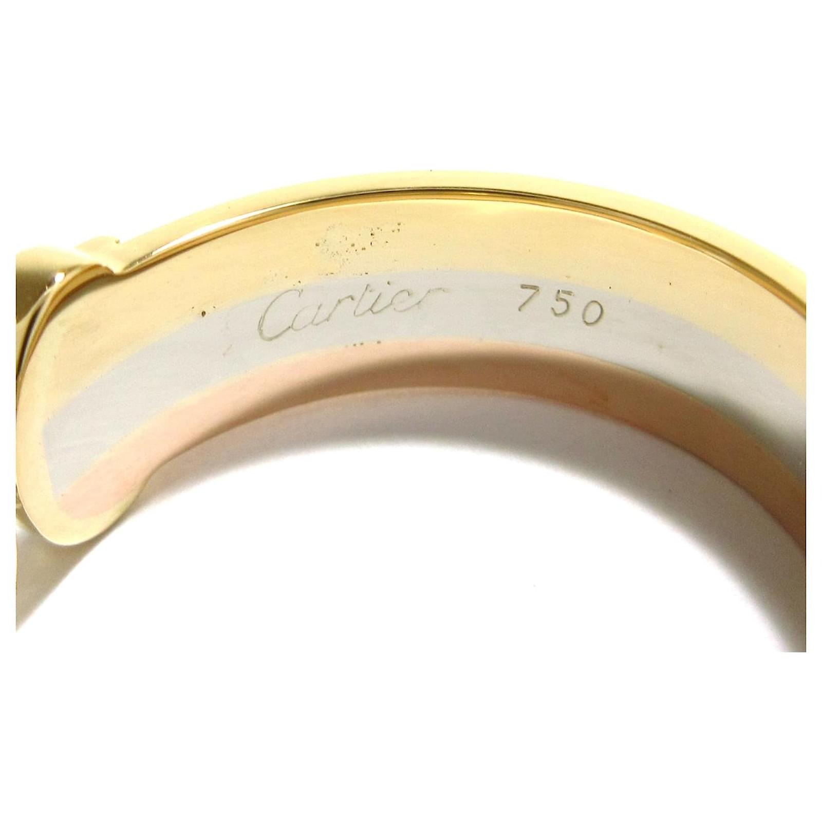 cartier 2C C2 Or jaune Doré ref.853589 - Joli Closet