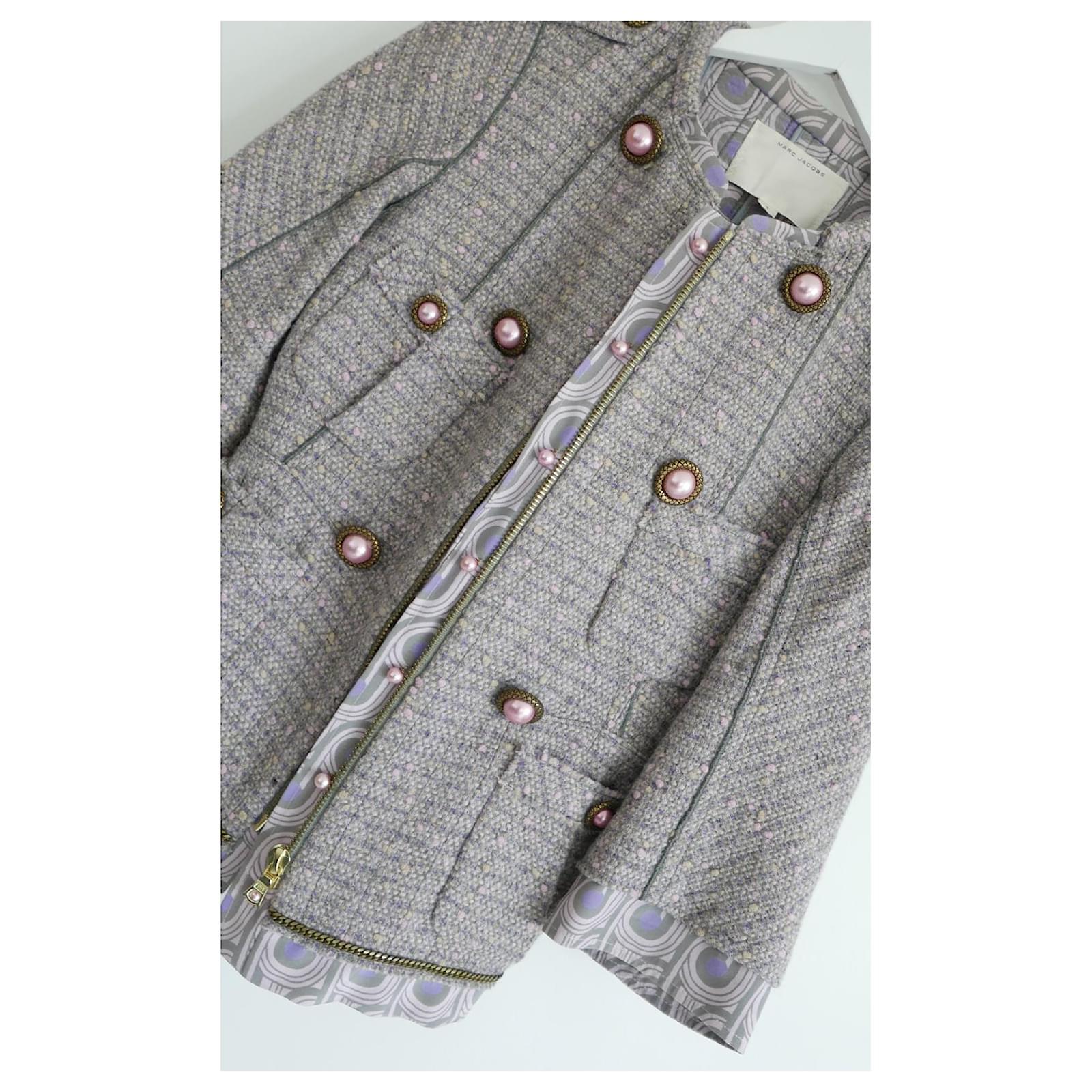 Marc Jacobs AW04 Tweed jacket Pink Wool ref.853842 - Joli Closet