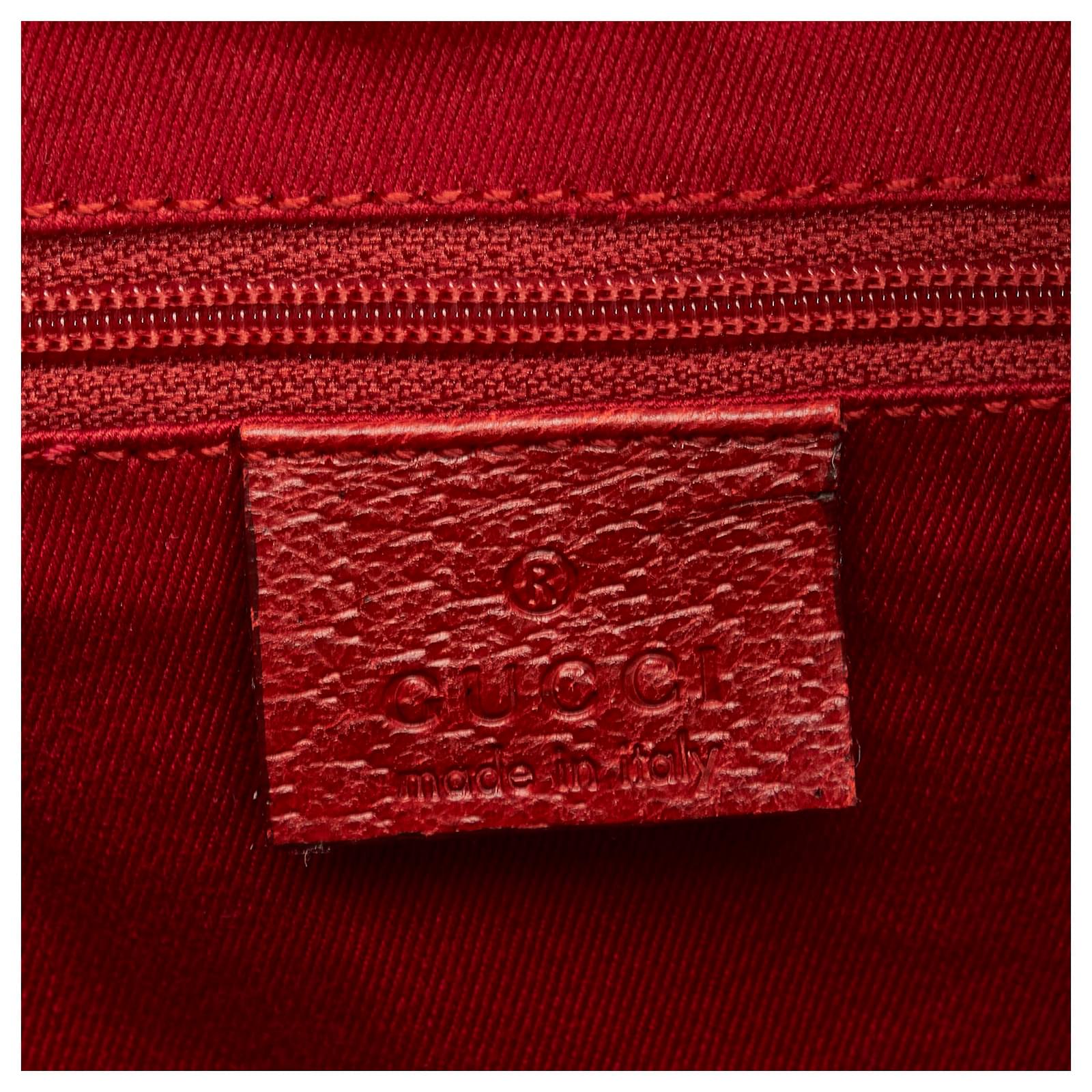 Gucci Red GG Canvas Boston Cloth Cloth ref.856100 - Joli Closet