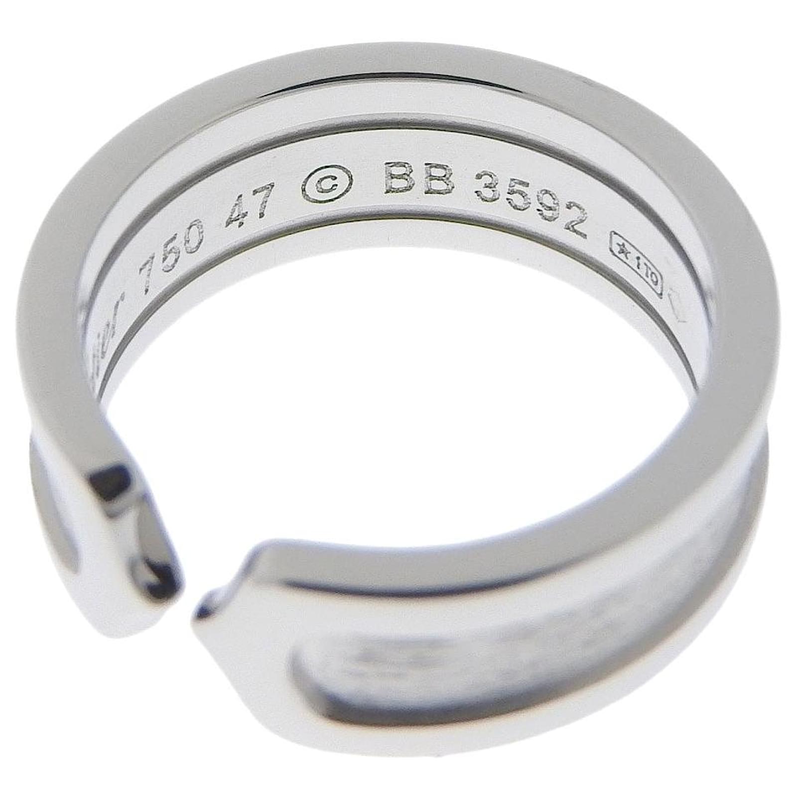 cartier 2C C2 Or blanc Argenté ref.857040 - Joli Closet