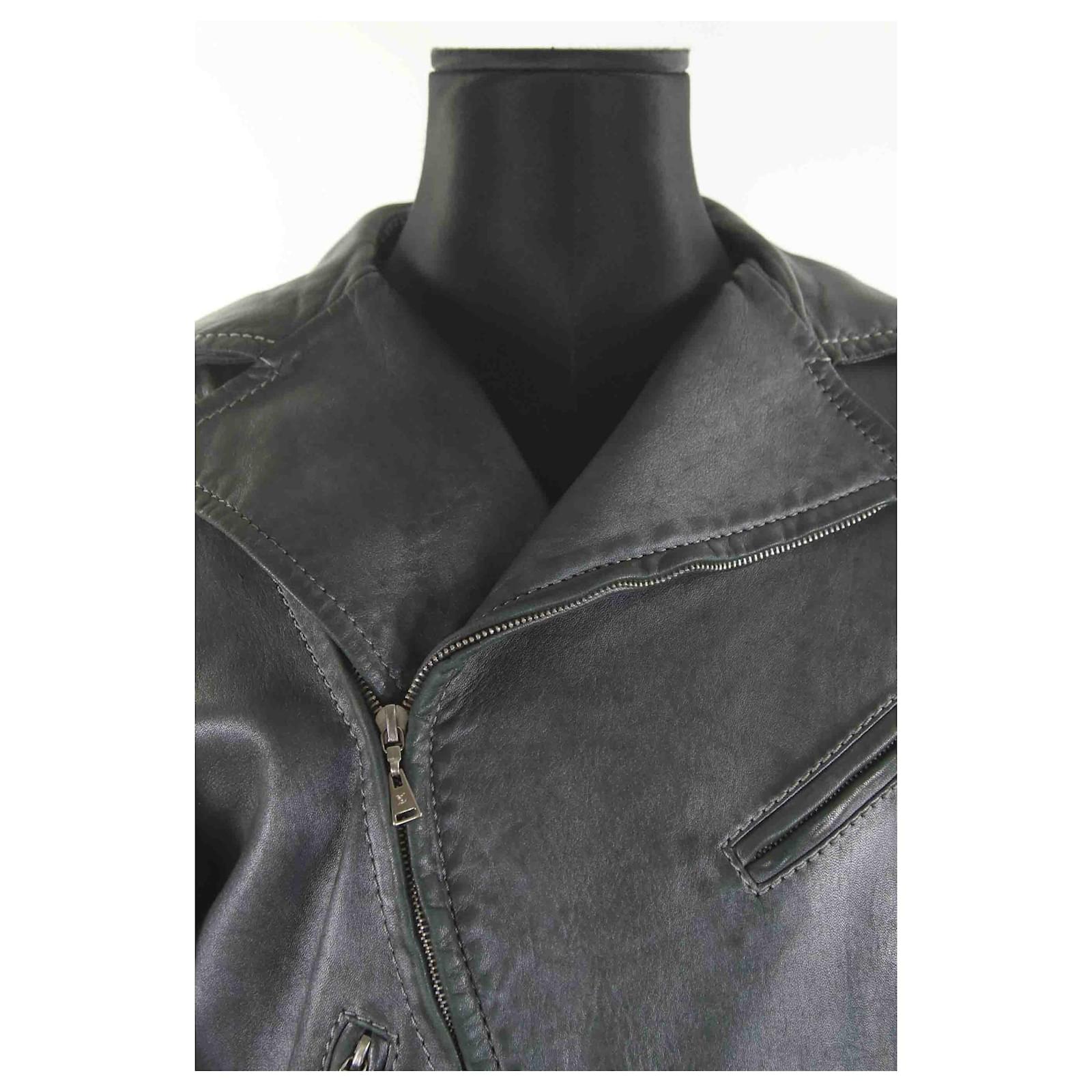Louis Vuitton jacket 38 Grey Leather ref.857671 - Joli Closet