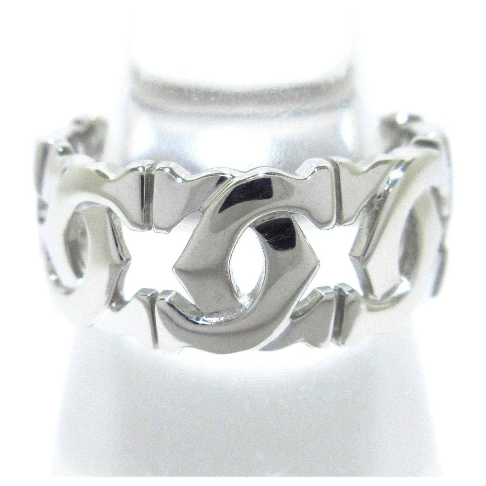 Cartier Entrelacé Or blanc Argenté ref.858863 - Joli Closet