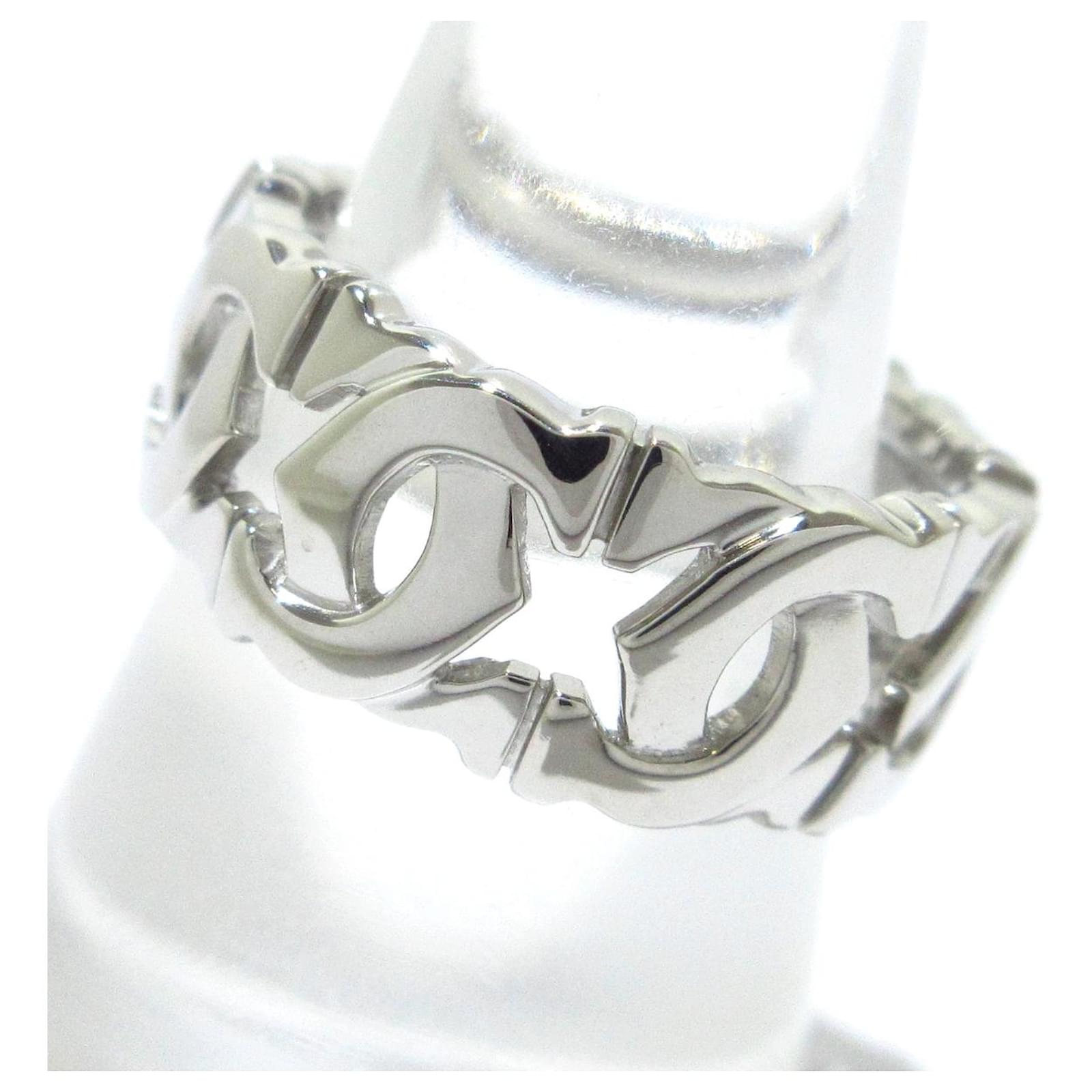 Cartier Entrelacé Or blanc Argenté ref.858863 - Joli Closet