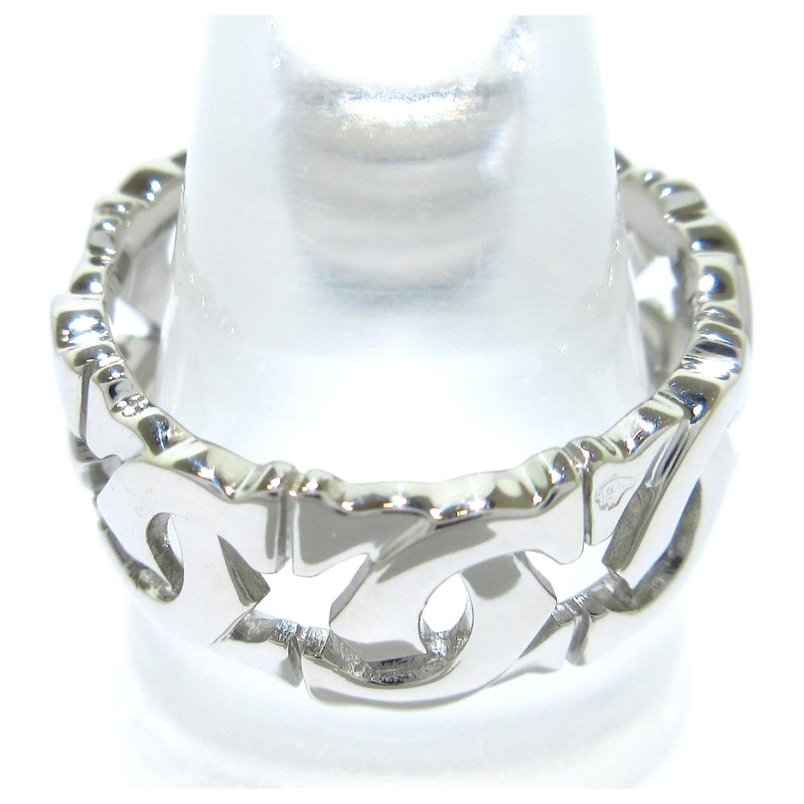 Cartier Entrelacé Or blanc Argenté ref.858863 - Joli Closet