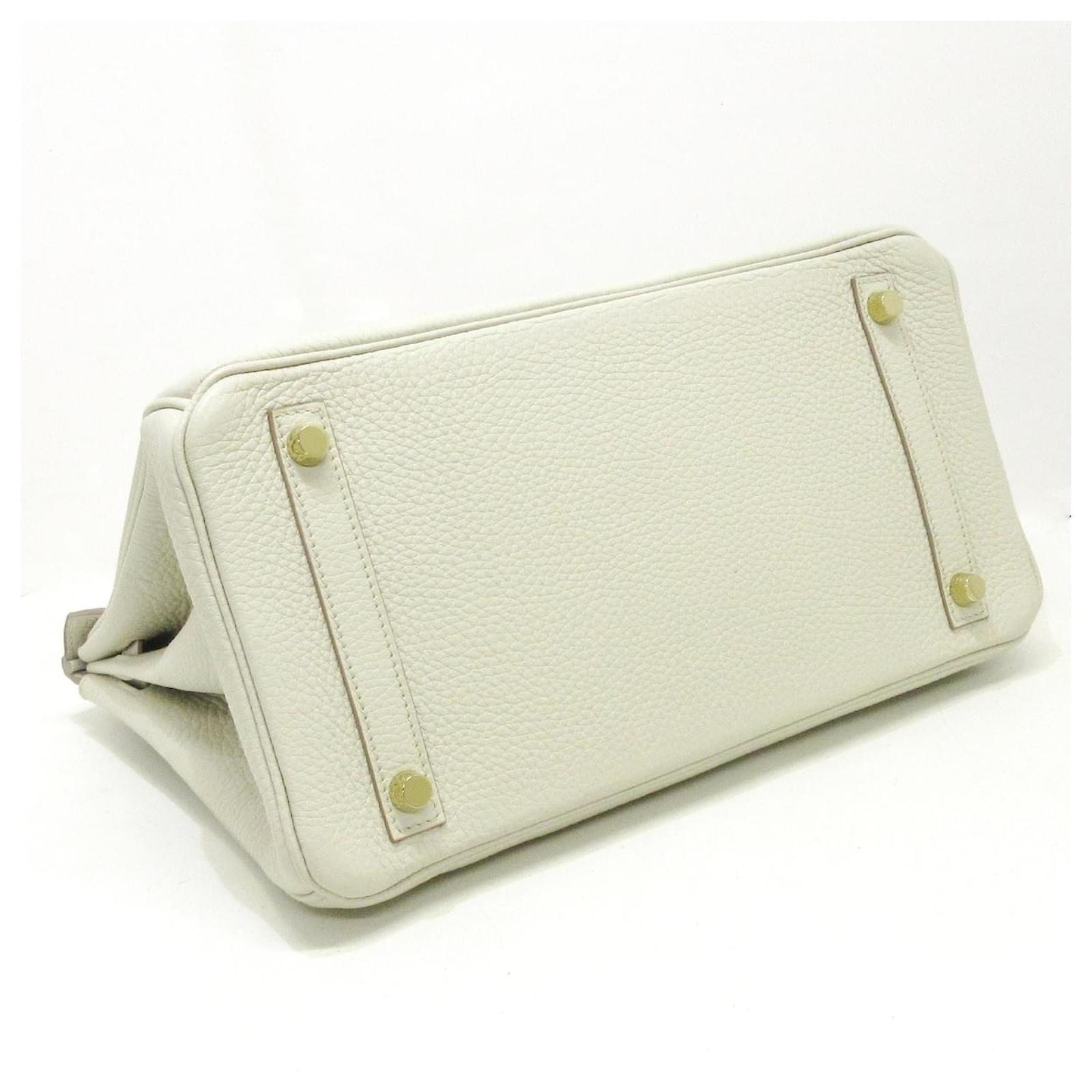 Hermès HERMES BIRKIN 30 Cream Leather ref.860565 - Joli Closet