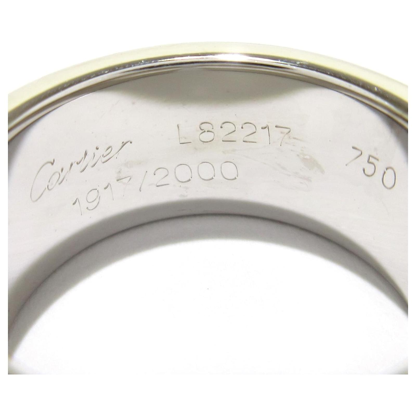 cartier 2C C2 Or blanc Argenté ref.860627 - Joli Closet