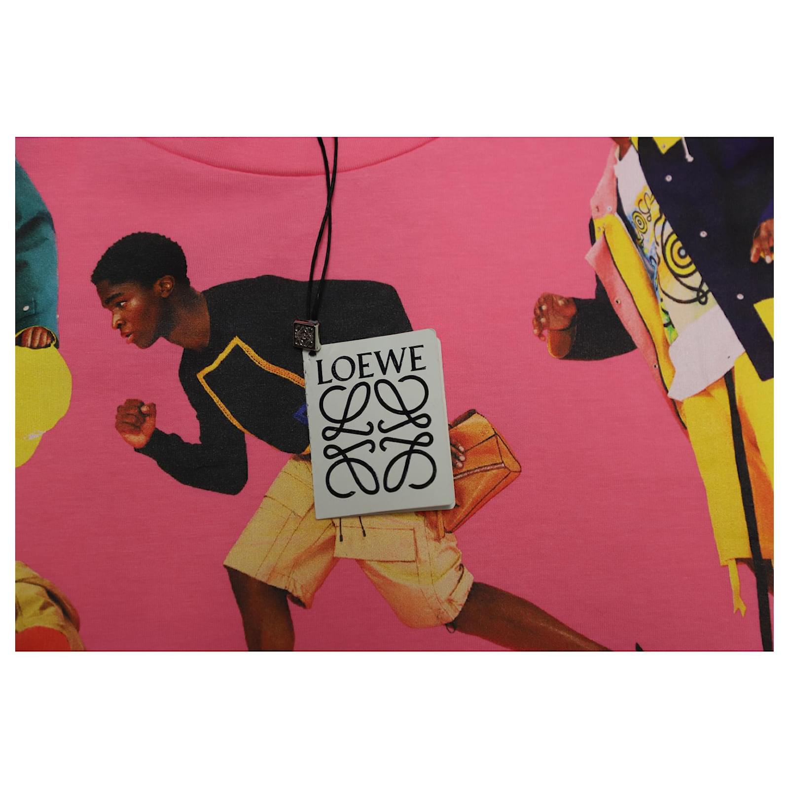 Loewe Oversized Graphic T-shirt in Pink Print Cotton ref.861835 - Joli ...