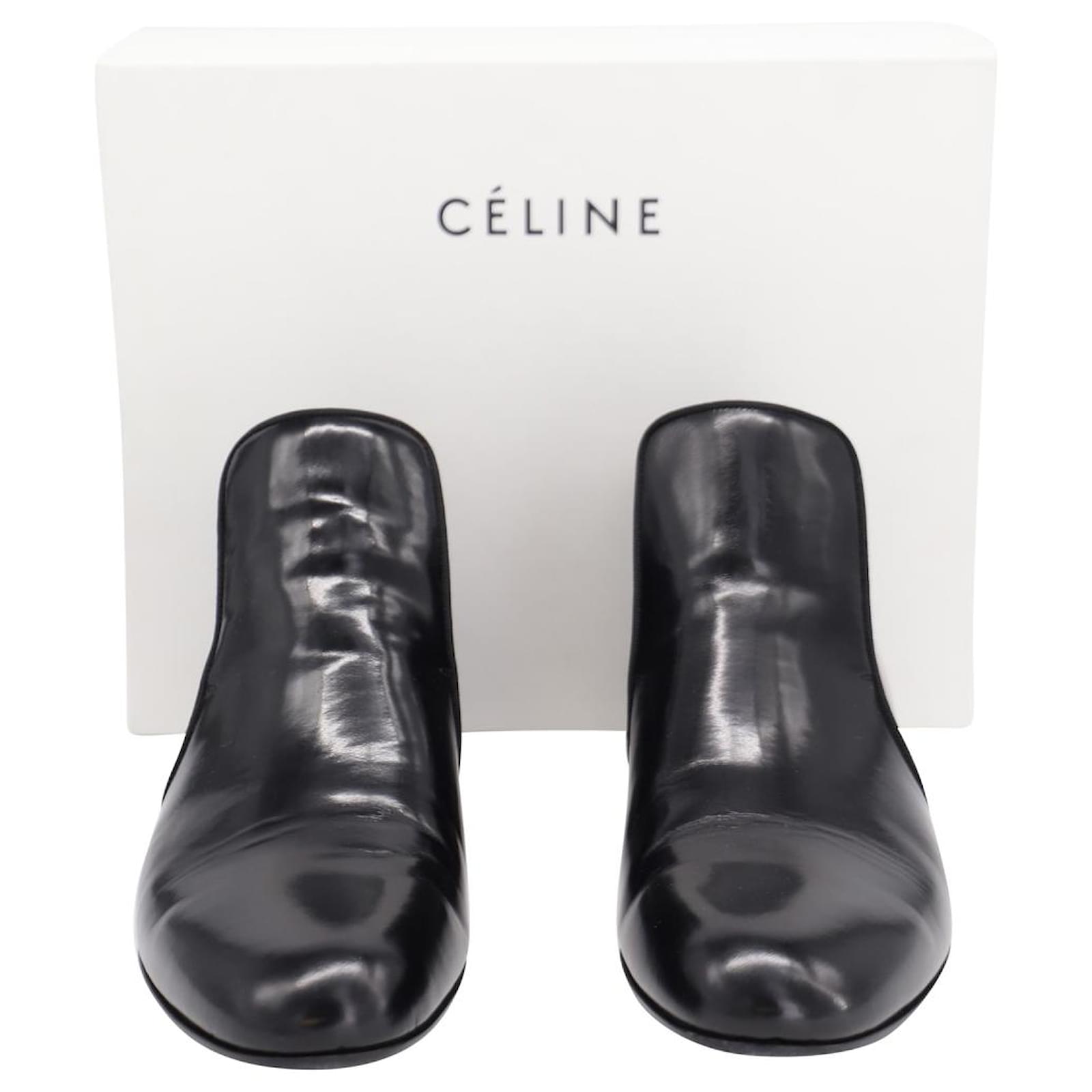 Céline Celine Ankle Boots in Black Leather ref.863593 - Joli Closet