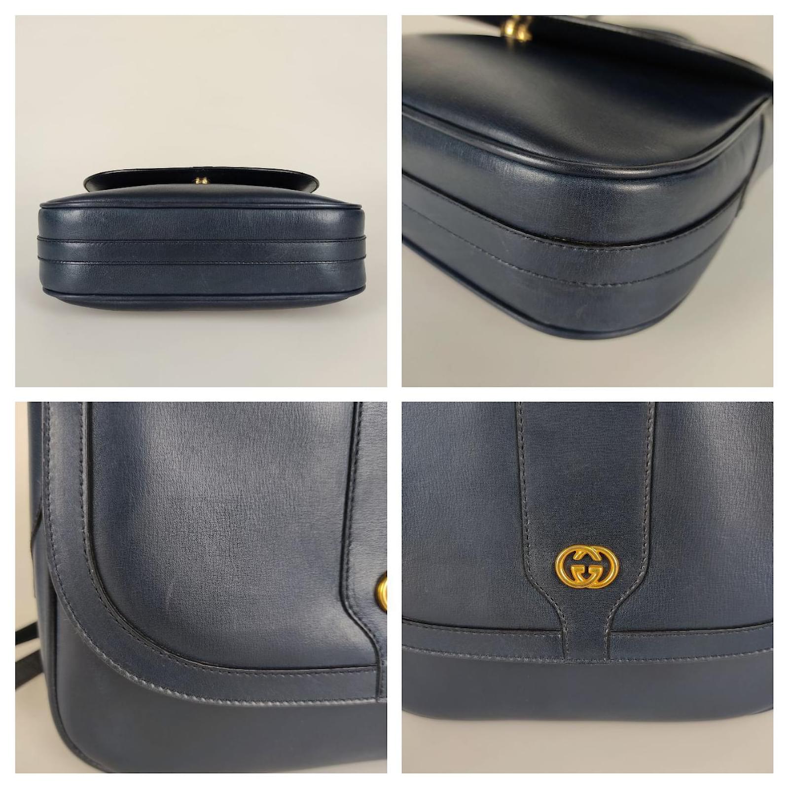 Gucci shoulder bag model Camera 70s in blue leather ref.864418 - Joli ...
