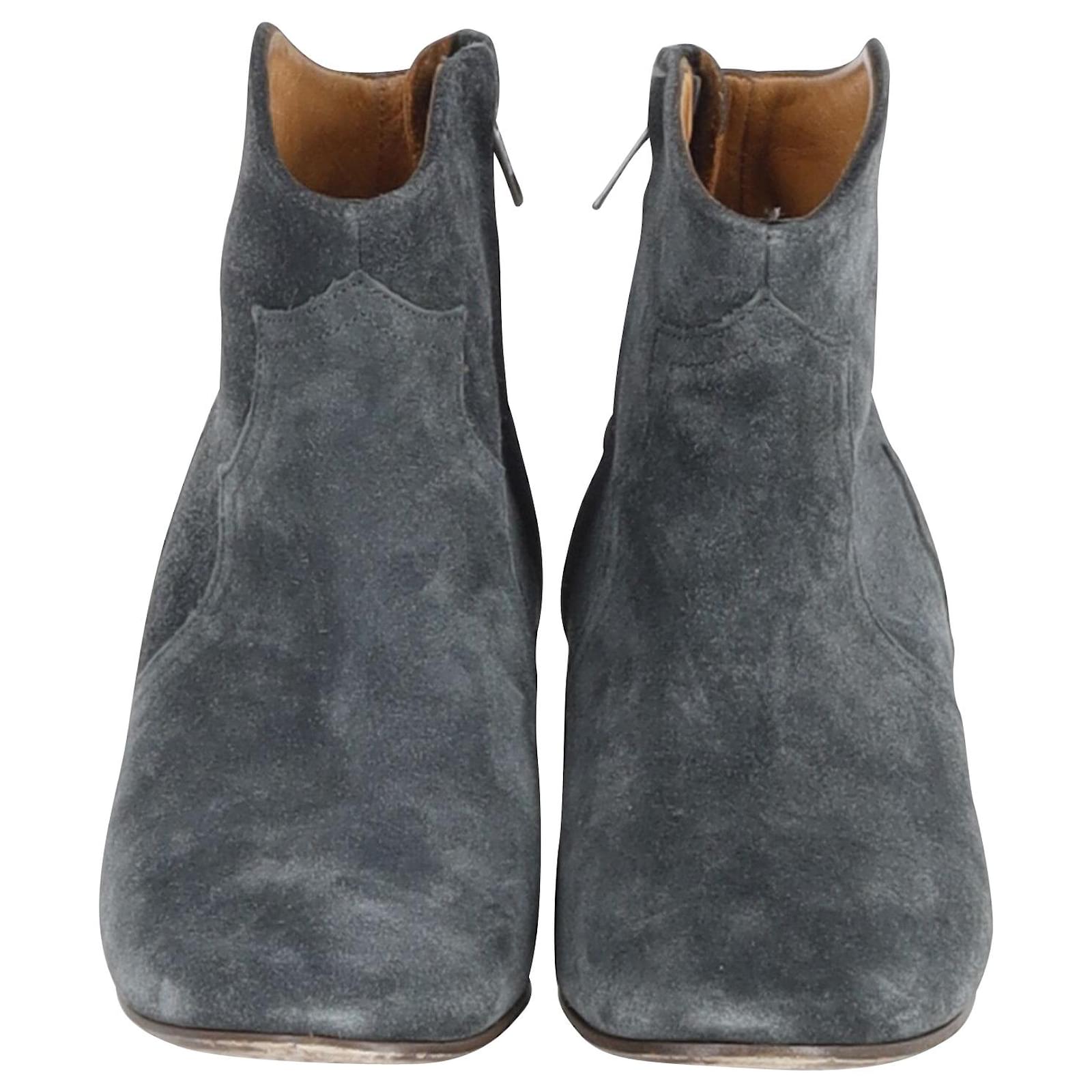 Isabel Marant Etoile Isabel Marant Étoile Bottines Dicker en Daim Noir Suede ref.871020 - Joli ...