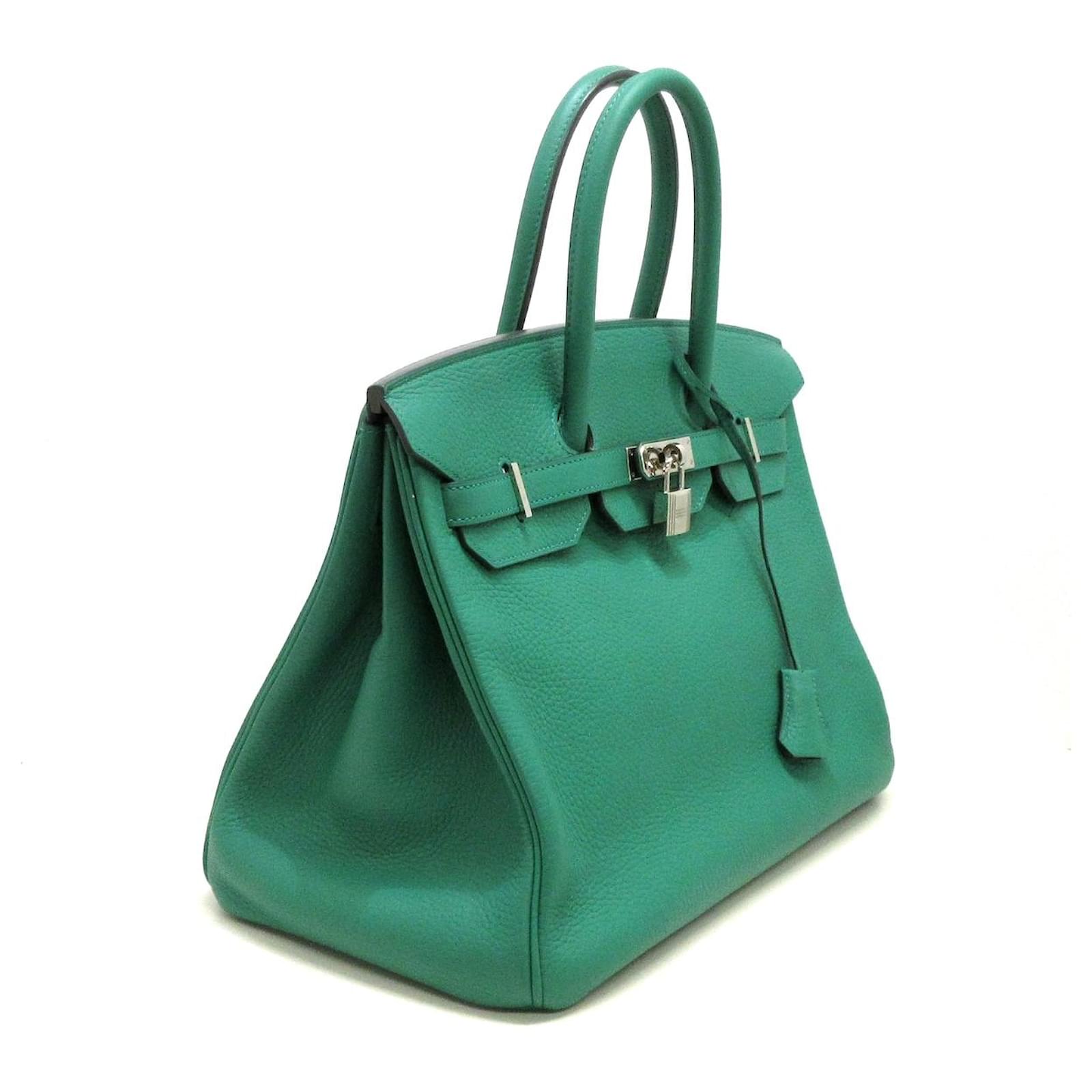 Hermès HERMES BIRKIN 35 Green Leather ref.872245 - Joli Closet