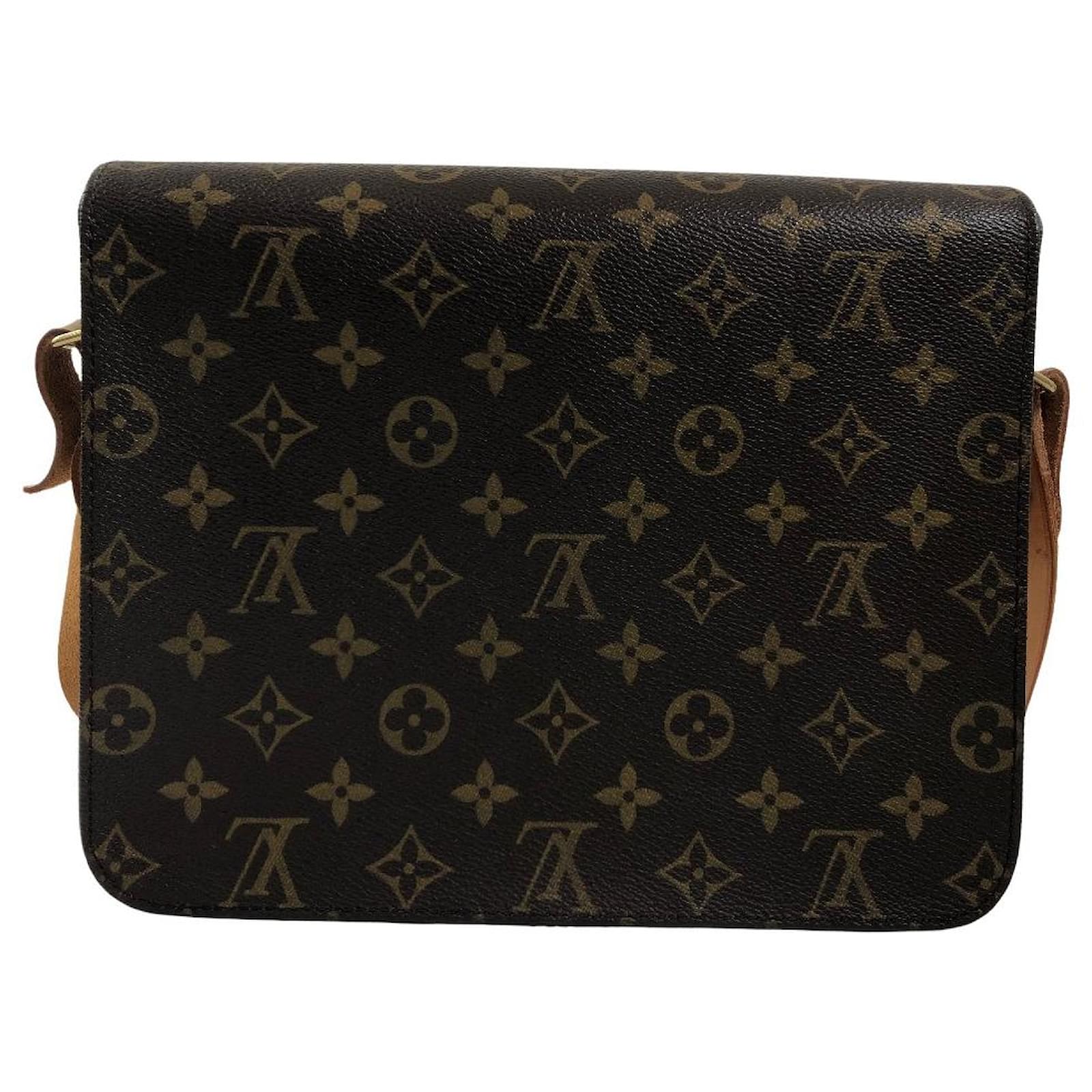 Louis Vuitton Cartouchière 26 Brown Cloth ref.874838 - Joli Closet