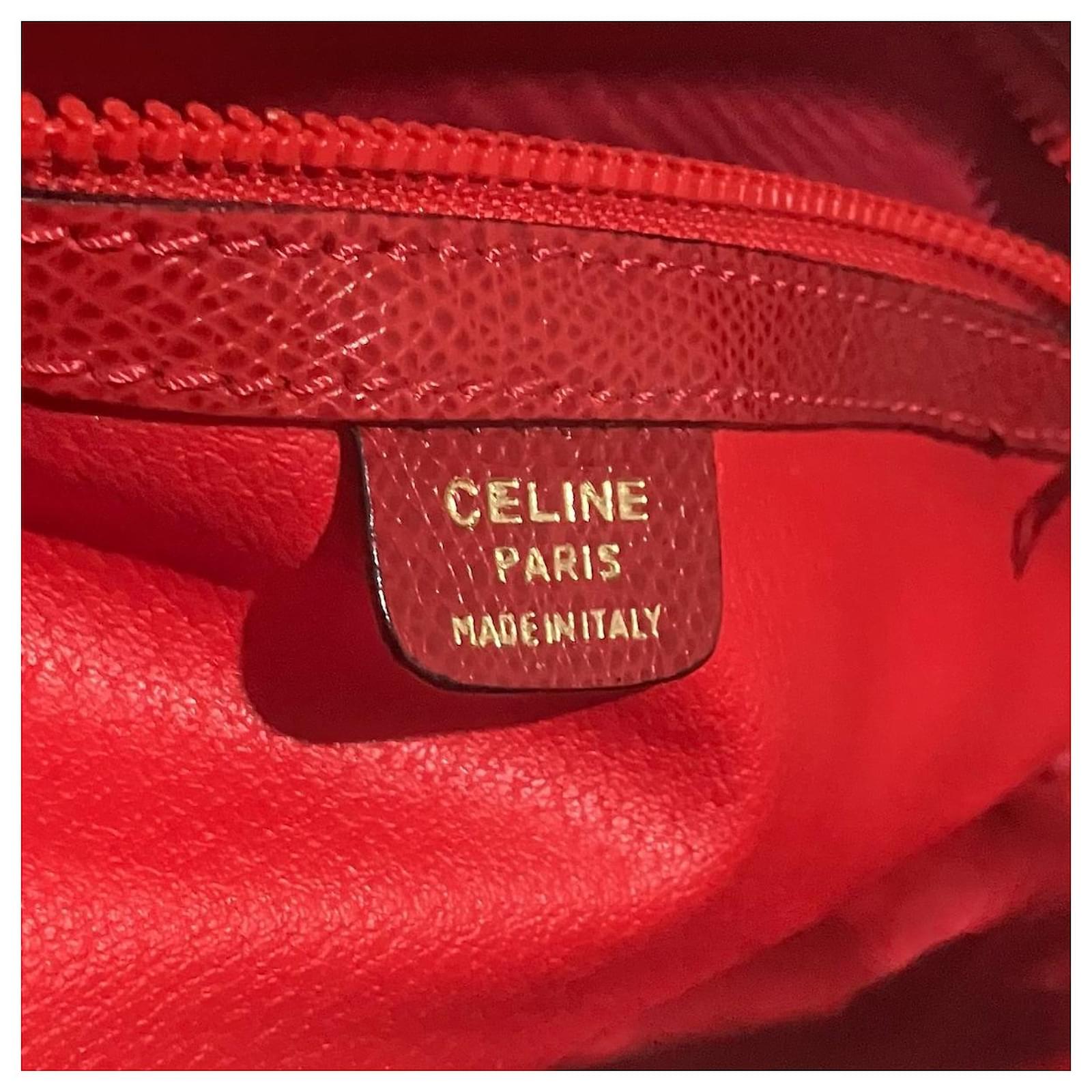 Céline Celine Red Leather ref.878202 - Joli Closet