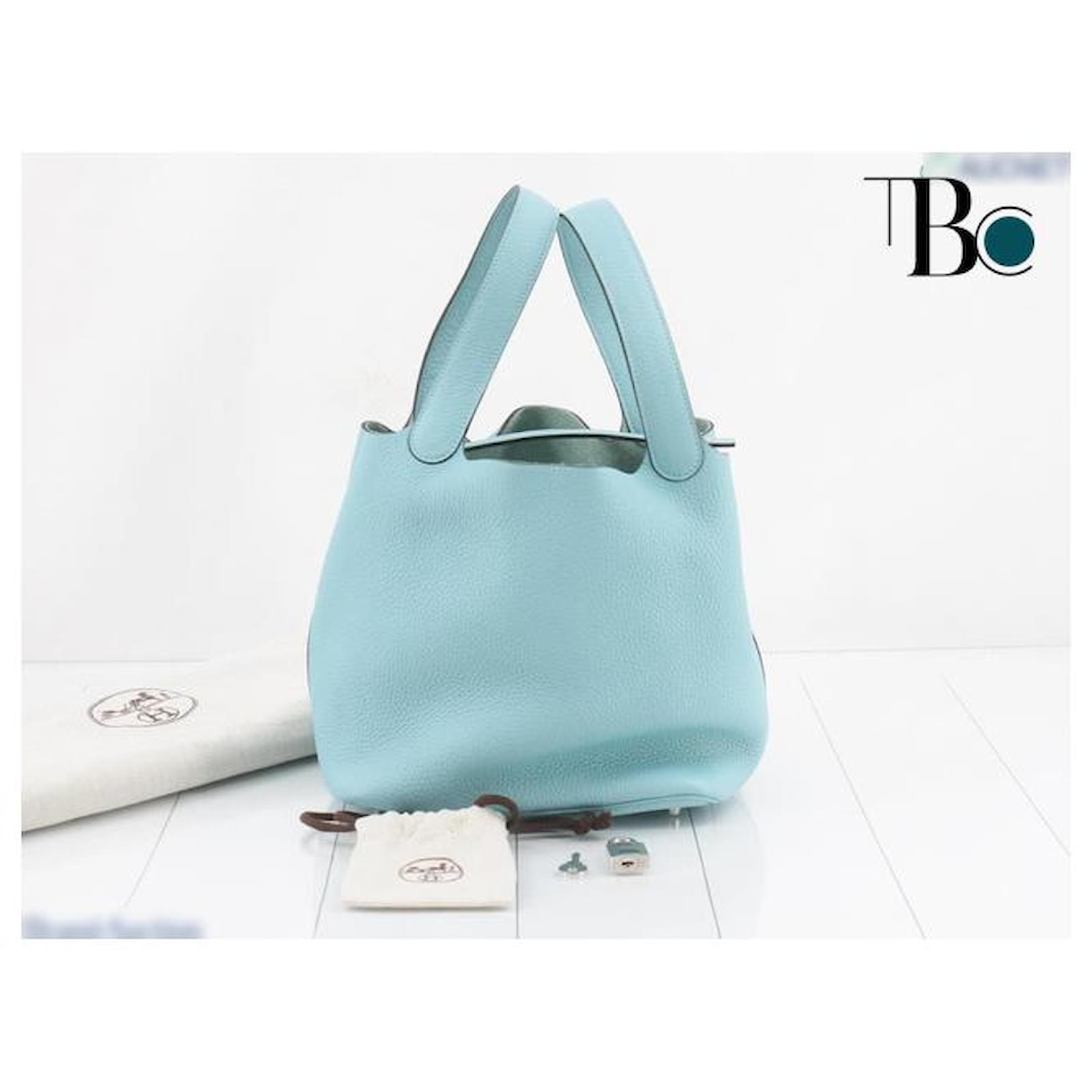 Hermès Picotin Light blue Leather ref.881938 - Joli Closet