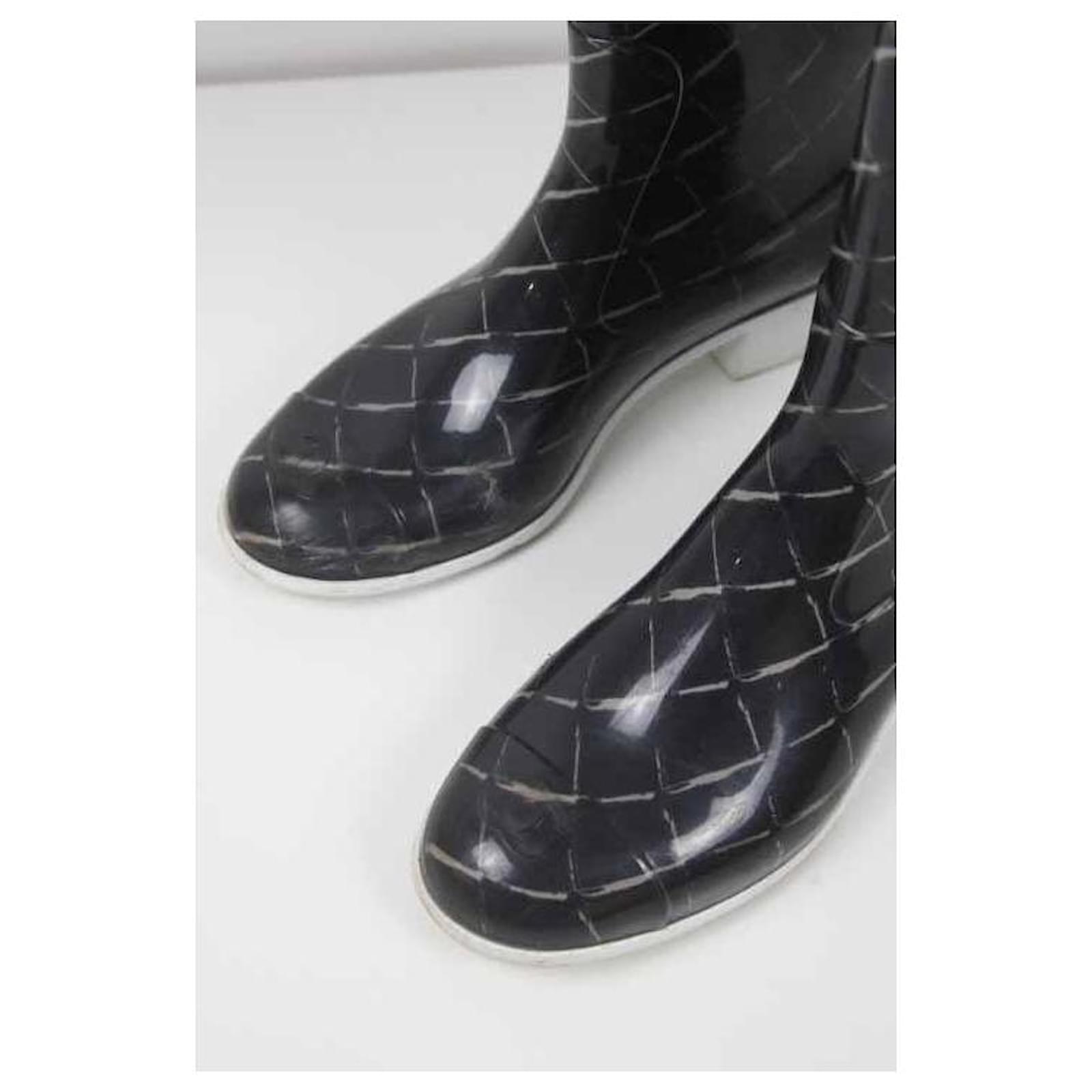 Chanel boots 39 Black Plastic ref.882710 - Joli Closet