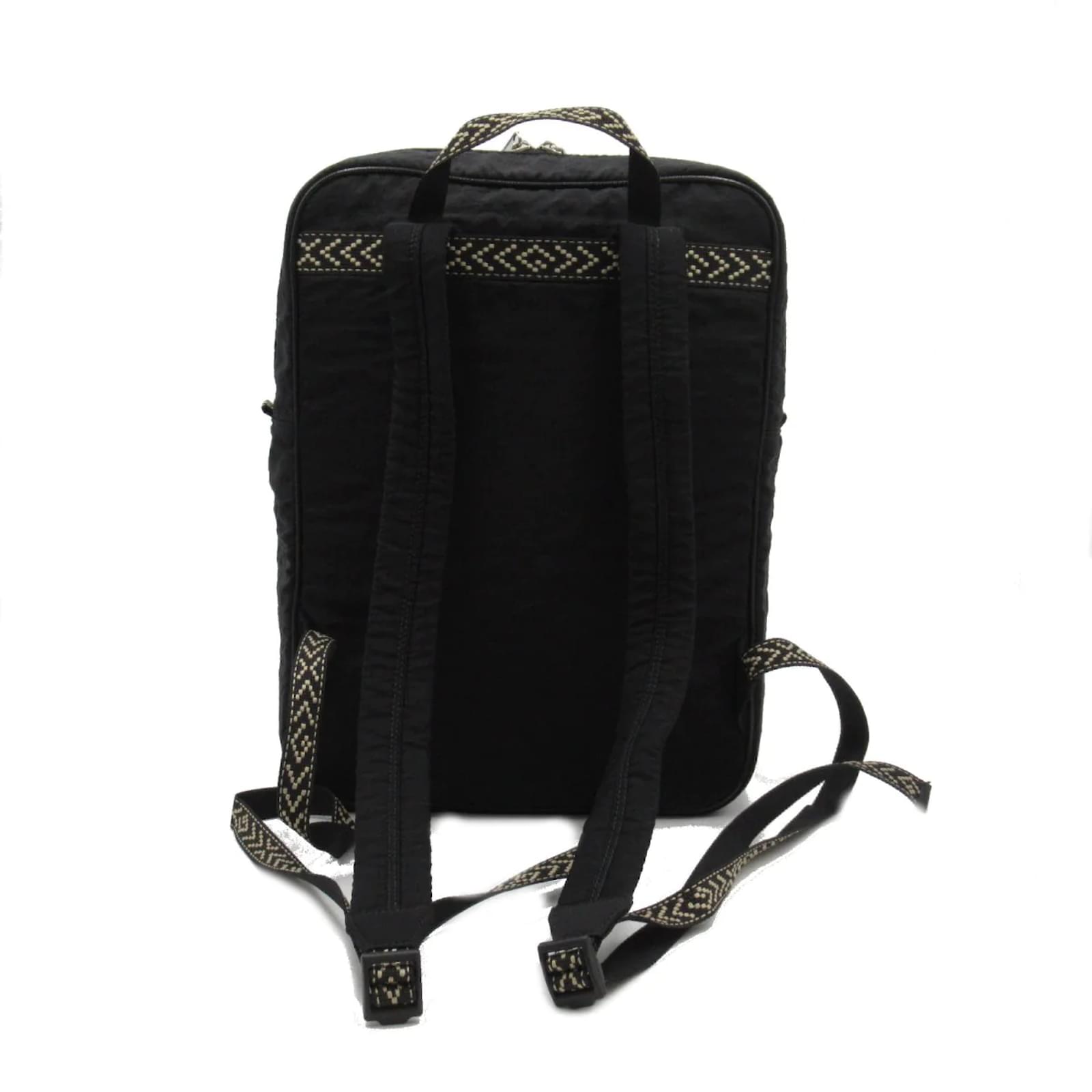 Gucci 80s Logo Patch Nylon Backpack 536724 Black Cloth ref.884972 ...