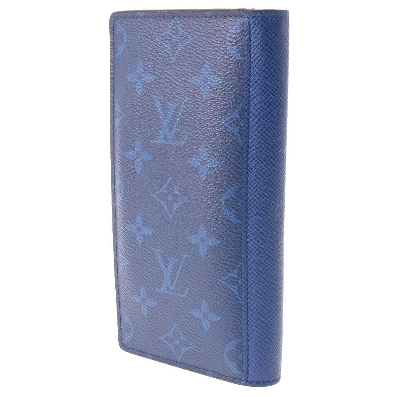 Louis Vuitton Portefeuille Brazza Blue Leather ref.886733 - Joli Closet