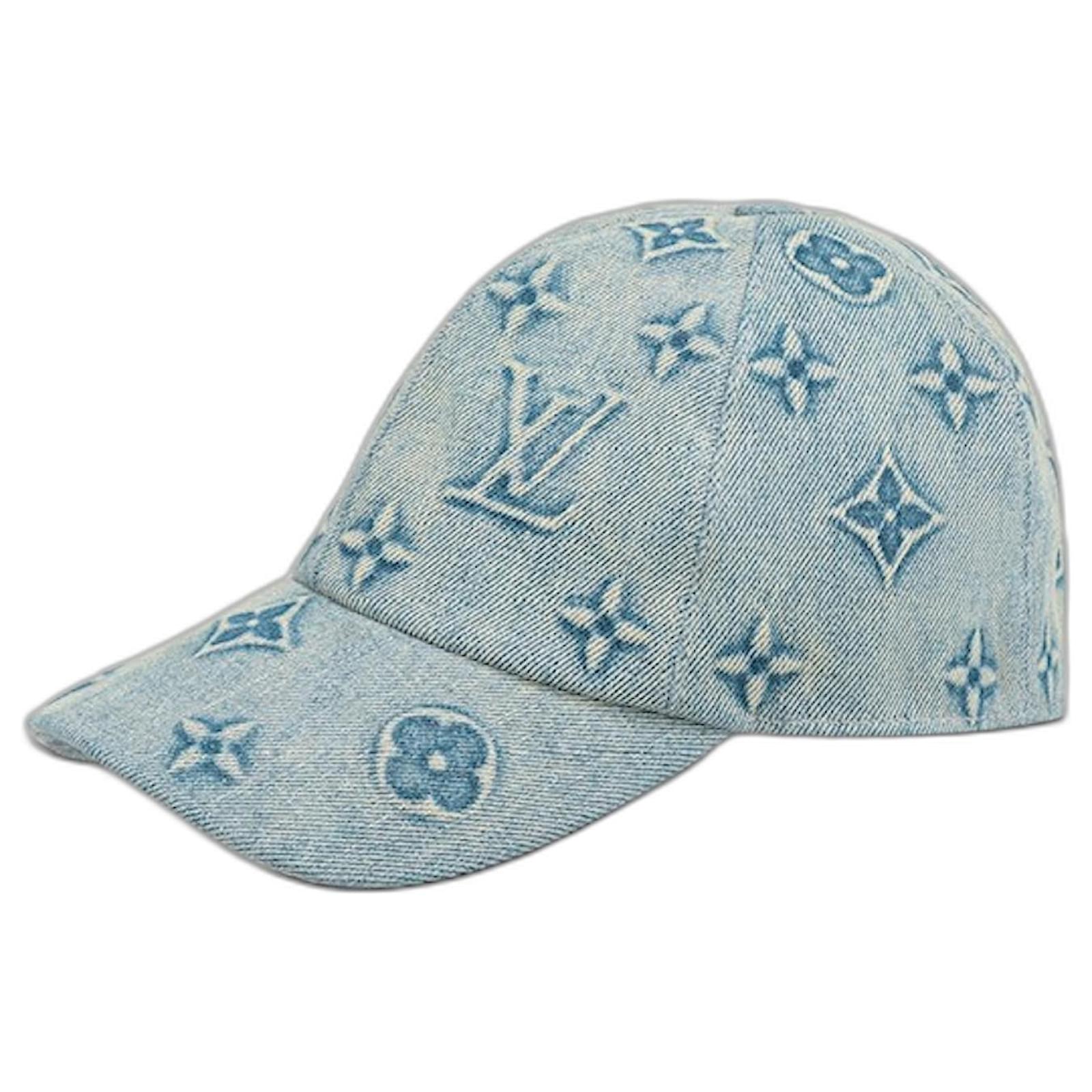 Louis Vuitton LV Monogram Washed Denim Cap Blue ref.891498 - Joli Closet
