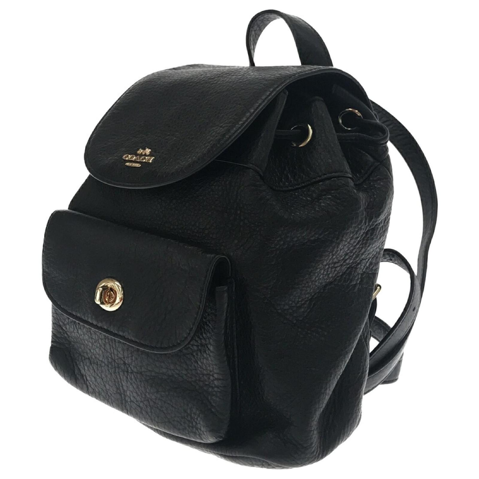 Coach Billy Black Leather ref.896977 - Joli Closet