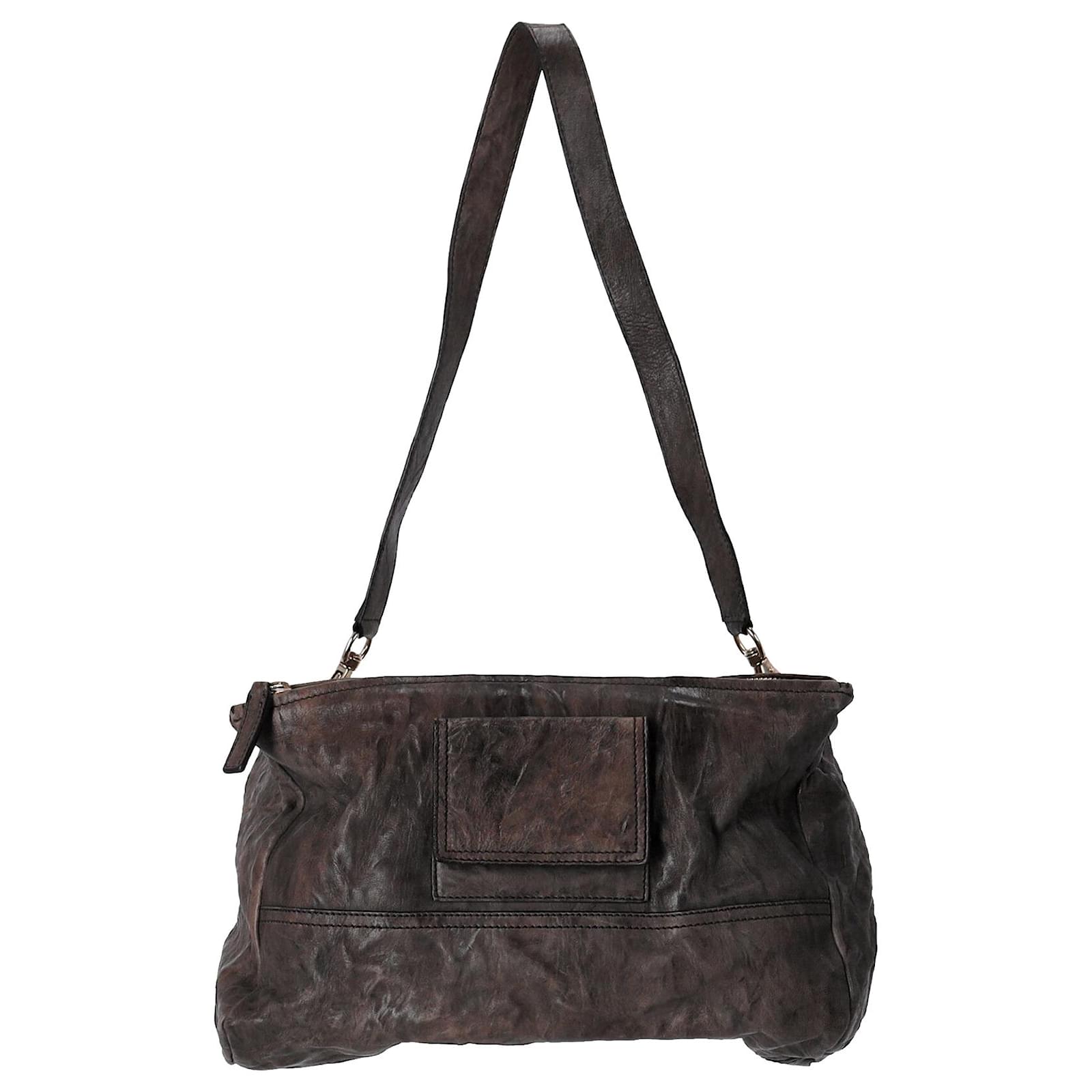 Grand Sac Pandora Givenchy en Cuir Effet Froissé Marron Foncé ref ...