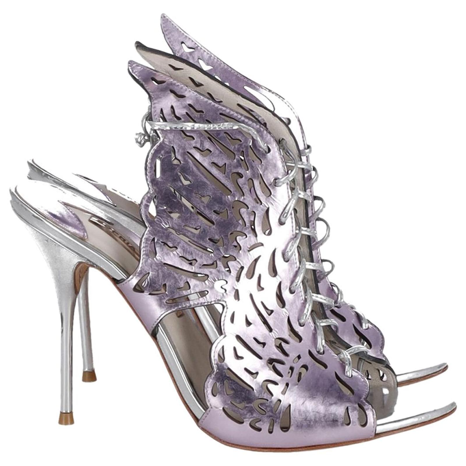 Sophia Webster Cherub Wing Laser-Cut Heels in Lilac Leather ref.898929 ...