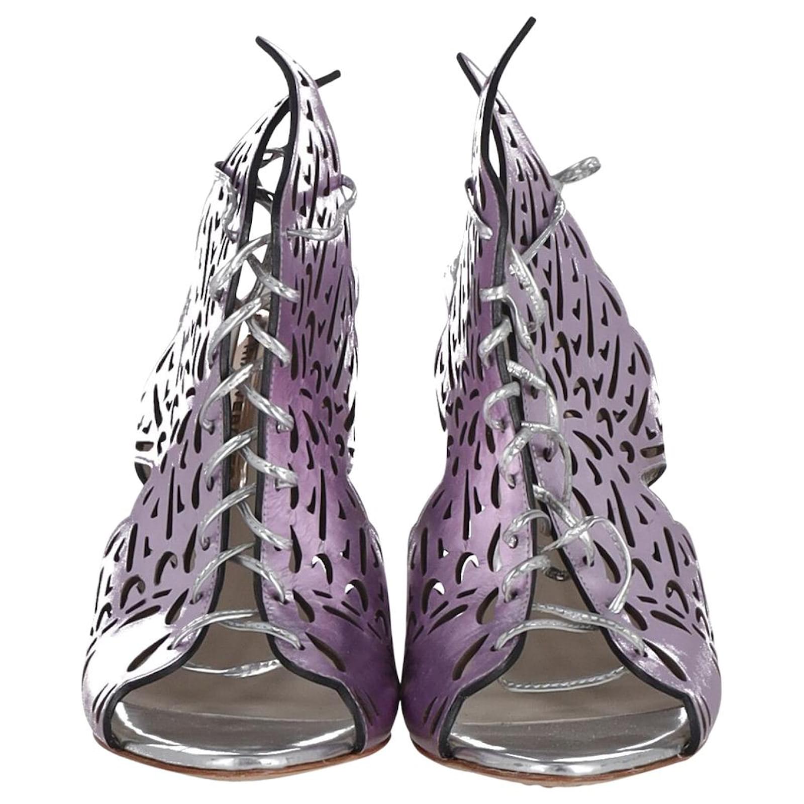 Sophia Webster Cherub Wing Laser-Cut Heels in Lilac Leather ref.898929 ...