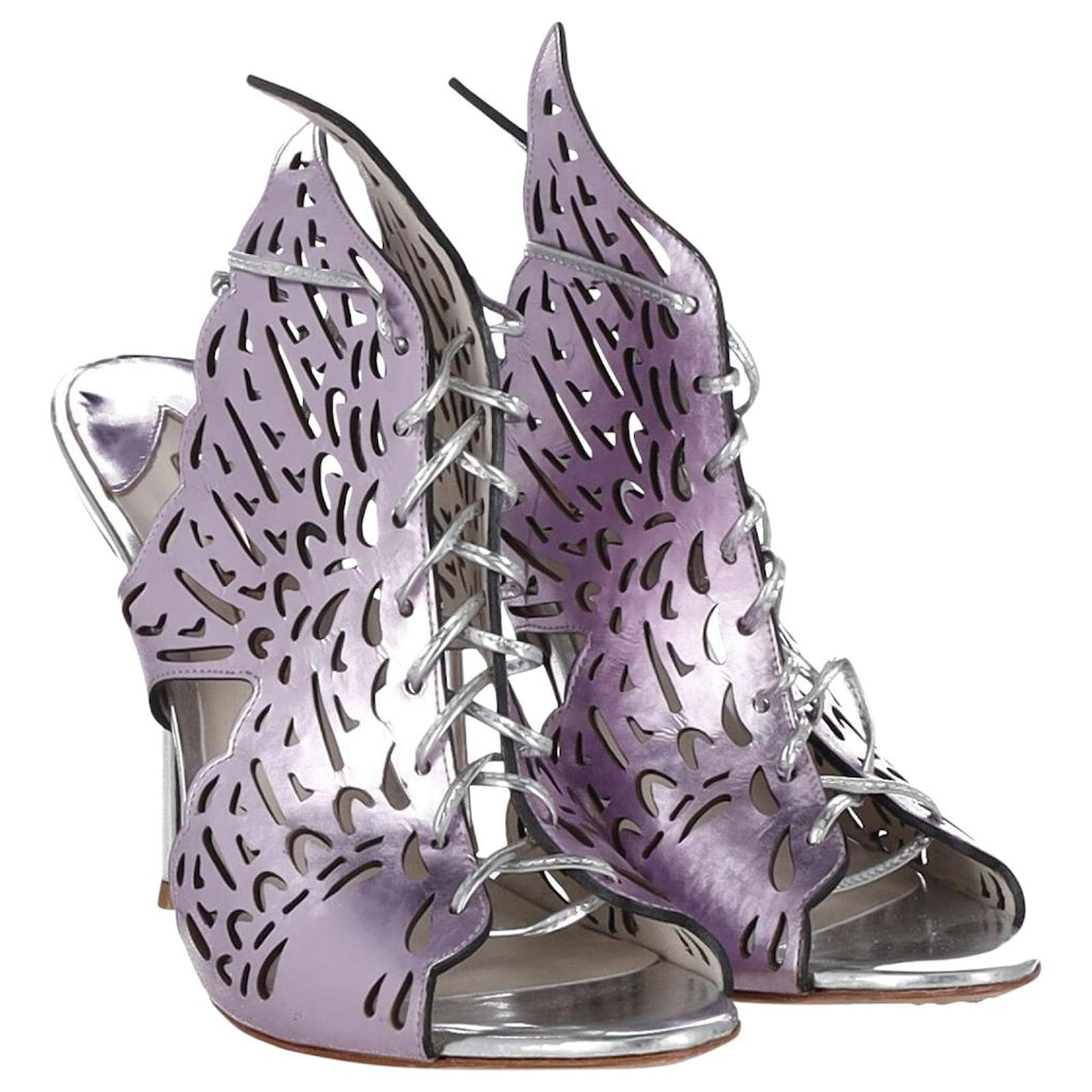 Sophia Webster Cherub Wing Laser-Cut Heels in Lilac Leather ref.898929 ...