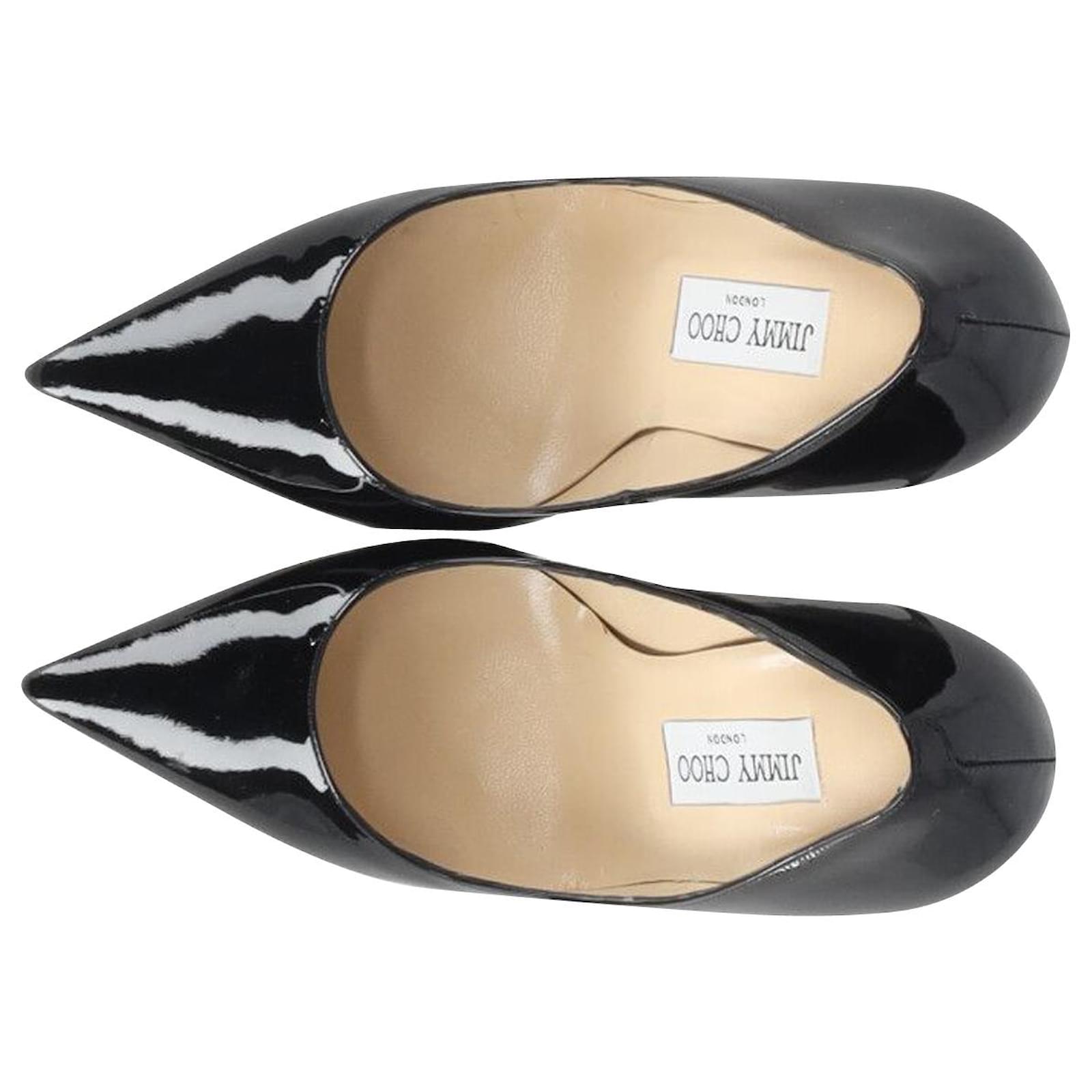Jimmy Choo Anouk Pointed Pumps in Black Patent Leather ref.900136 ...