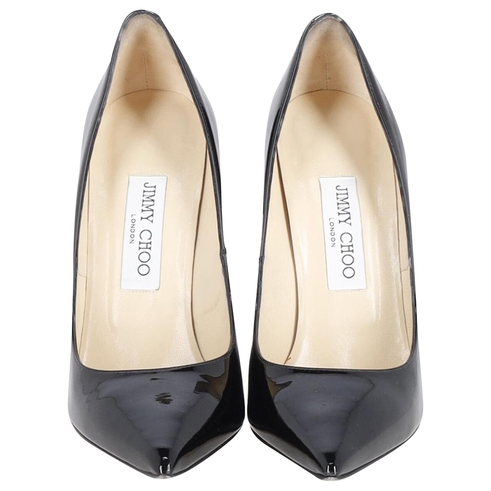 Jimmy Choo Anouk Pointed Pumps in Black Patent Leather ref.900136 ...