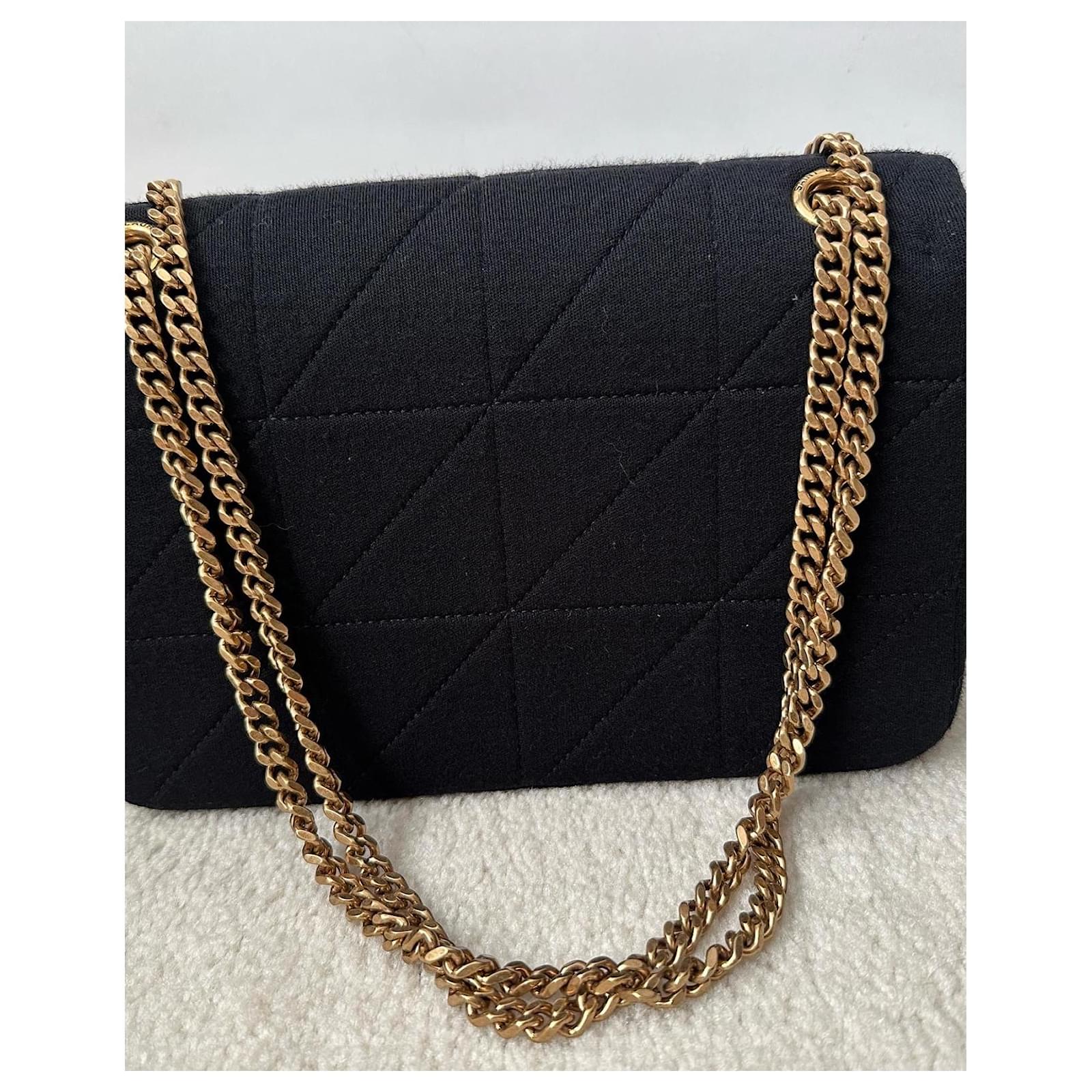 Yves Saint Laurent YSL Jamie medium bag Black Cloth ref.901497 - Joli ...
