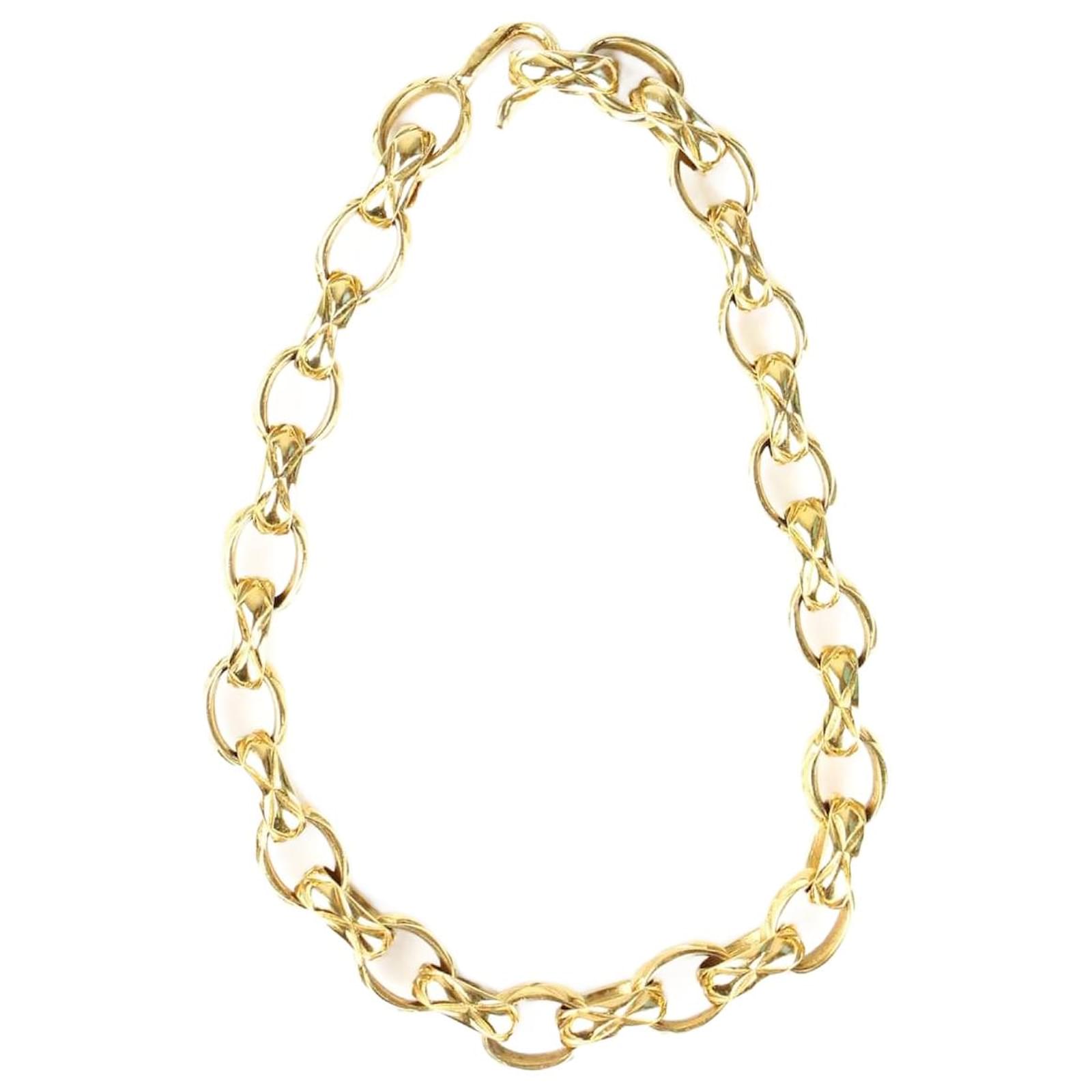 CHANEL Colliers T. cuir de vachette Doré ref.909726 - Joli Closet