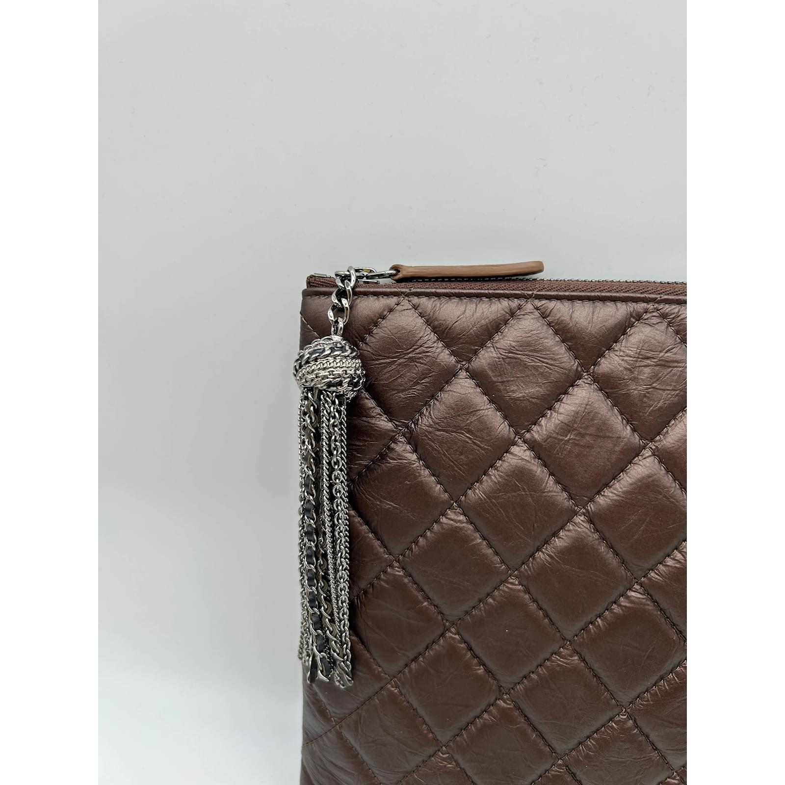 CHANEL Clutch bags T. Leather Brown ref.910054 - Joli Closet