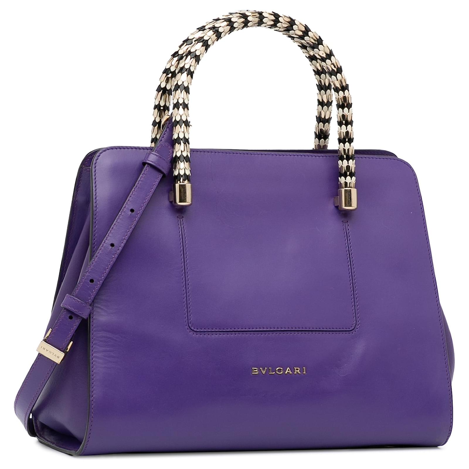 Bulgari Bvlgari Violet Serpenti Scaglie Cartable Cuir Veau façon ...