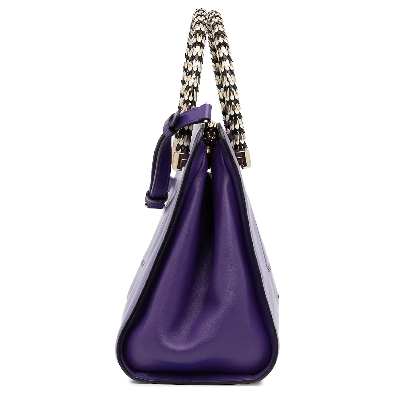 Bulgari Bvlgari Violet Serpenti Scaglie Cartable Cuir Veau façon ...