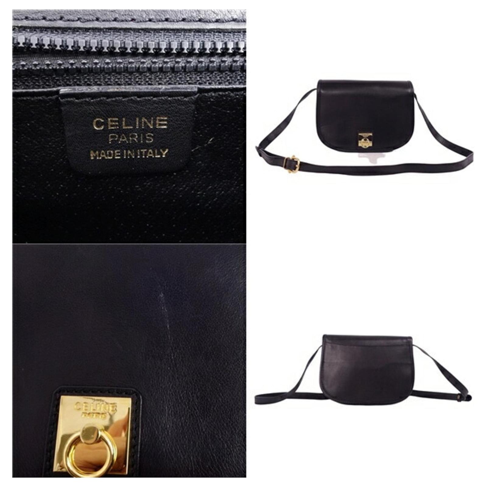 Céline Celine Black Leather ref.913199 - Joli Closet
