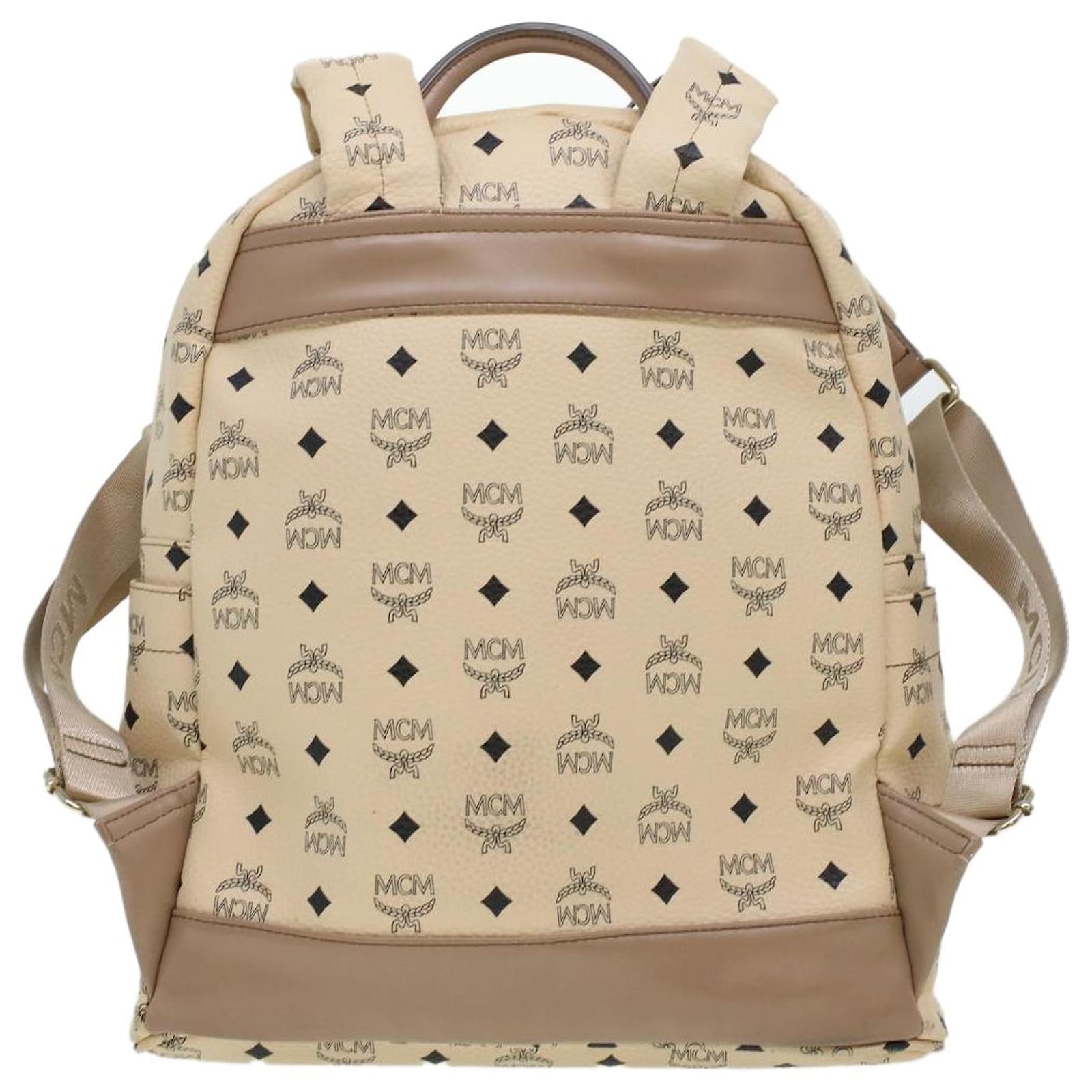 MCM Visetos Cream Leather ref.913862 - Joli Closet