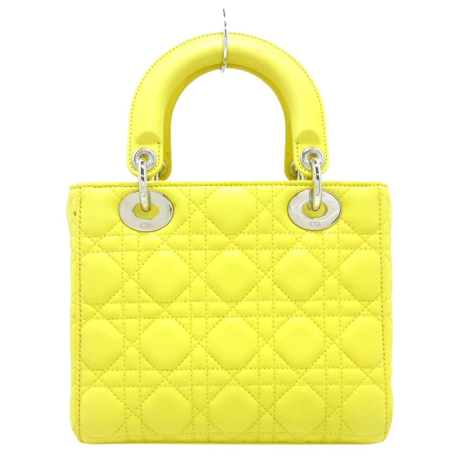 Dior Lady Dior Yellow Leather ref.917369 - Joli Closet