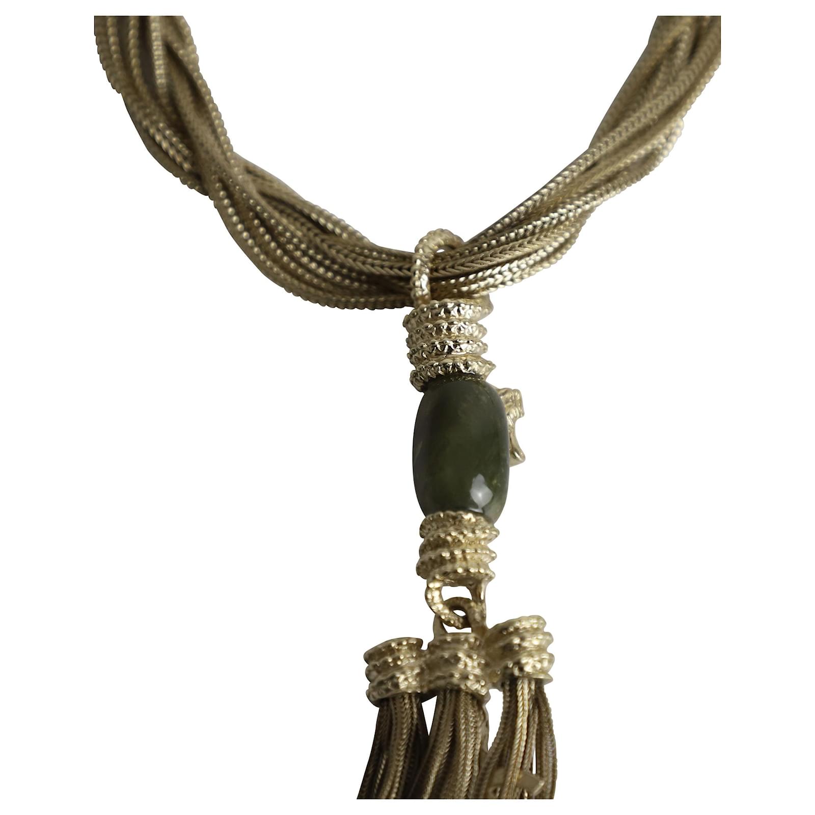Chanel CC Rope Chain Tassel Necklace in Gold Metal Golden ref.917615 ...