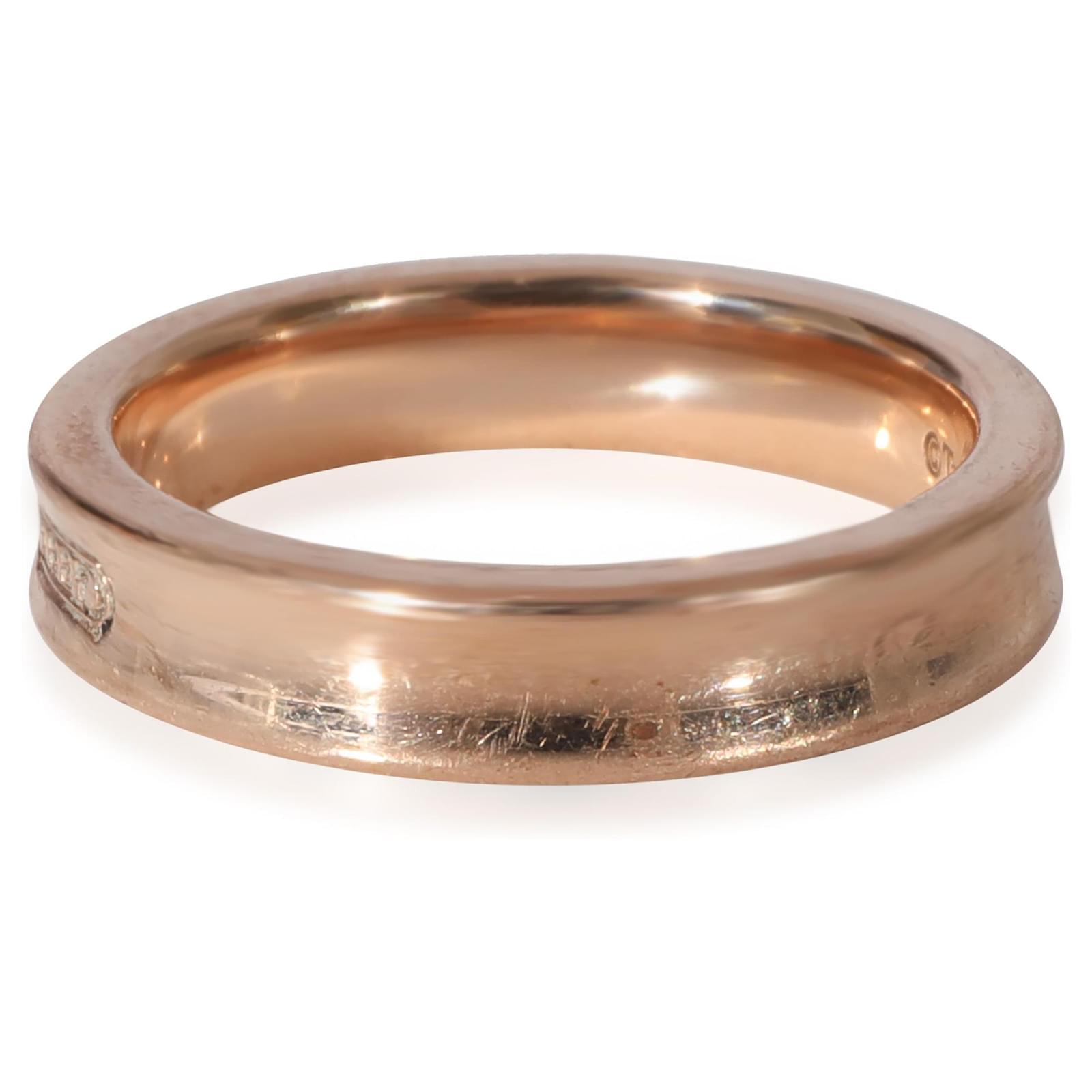 TIFFANY & CO. 1837 Narrow Rubedo Band Silvery Metallic White gold Metal ...