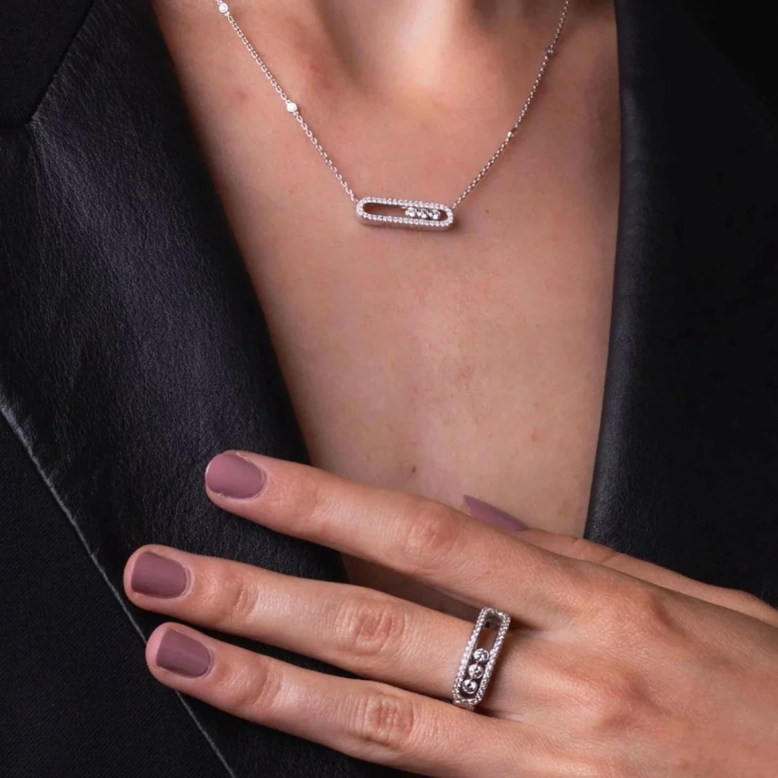 Colliers MESSIKA Or blanc Argenté ref.931393 - Joli Closet