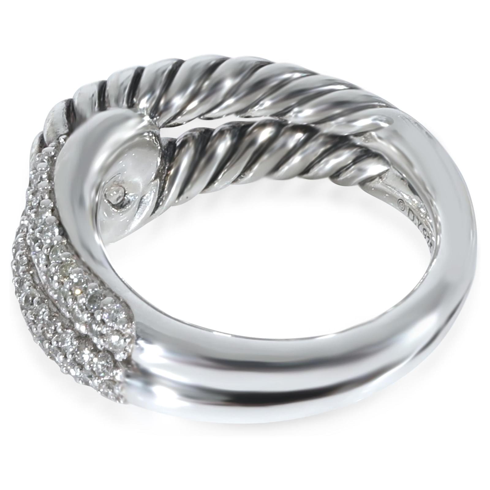 David Yurman Labyrinth Diamond Ring in Sterling Silver 0.44 ctw Silvery ...