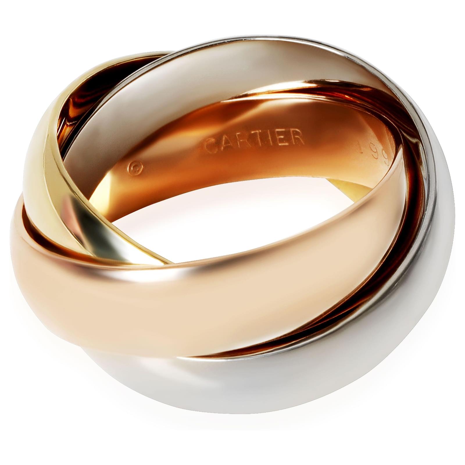 Trinity Bague Cartier Trinité Vintage en 18K 3 Ton or Or blanc Métal ...